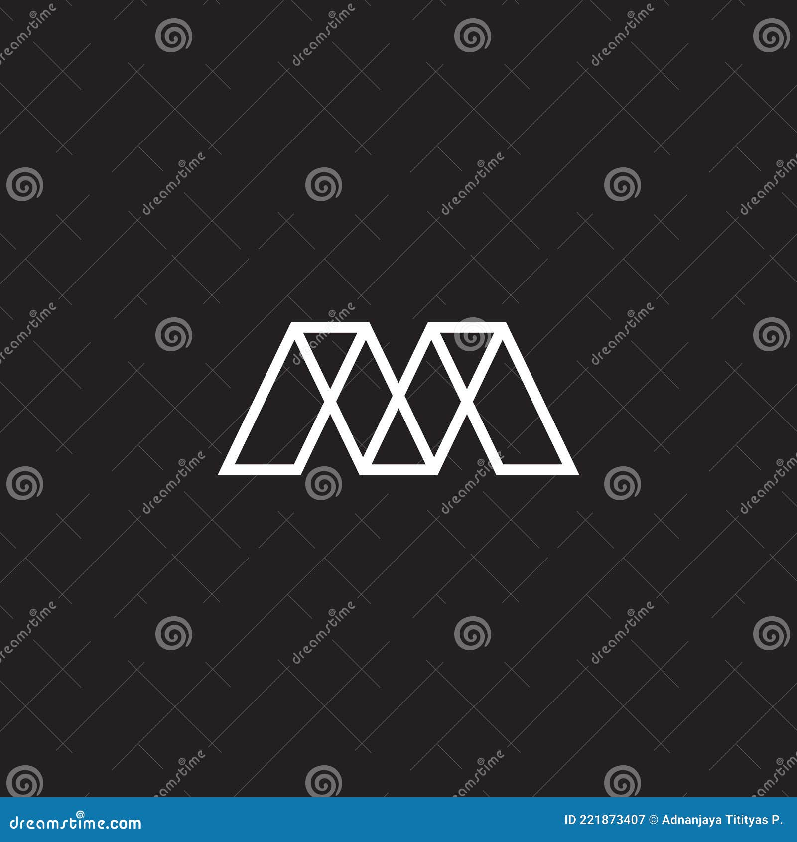 Abstract Letter M Bridge Construction Line Geometric Logo Vector Stock ...