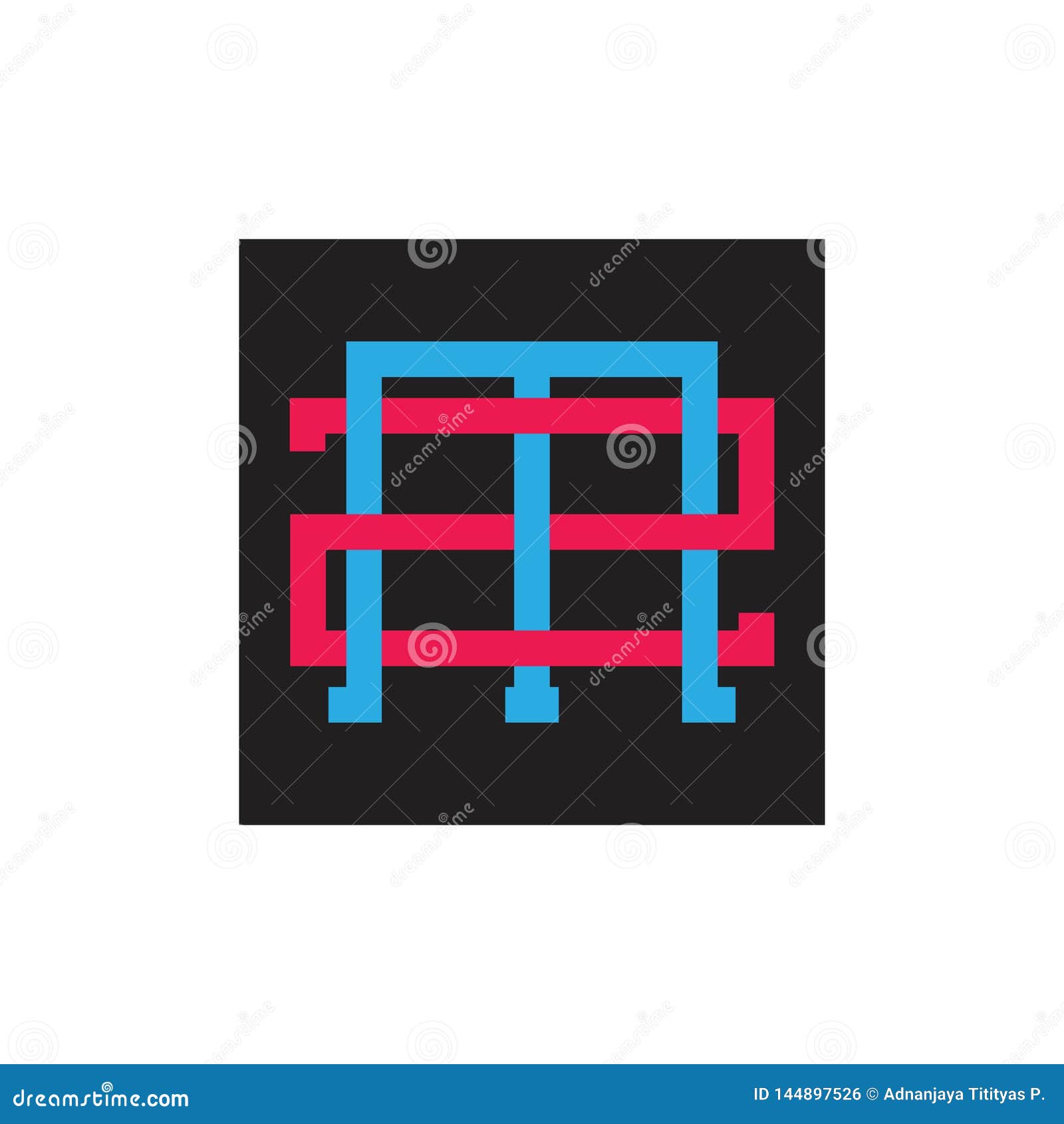 Abstract Letter 2m Overlapping Line Logo Vector Stock Vector ...