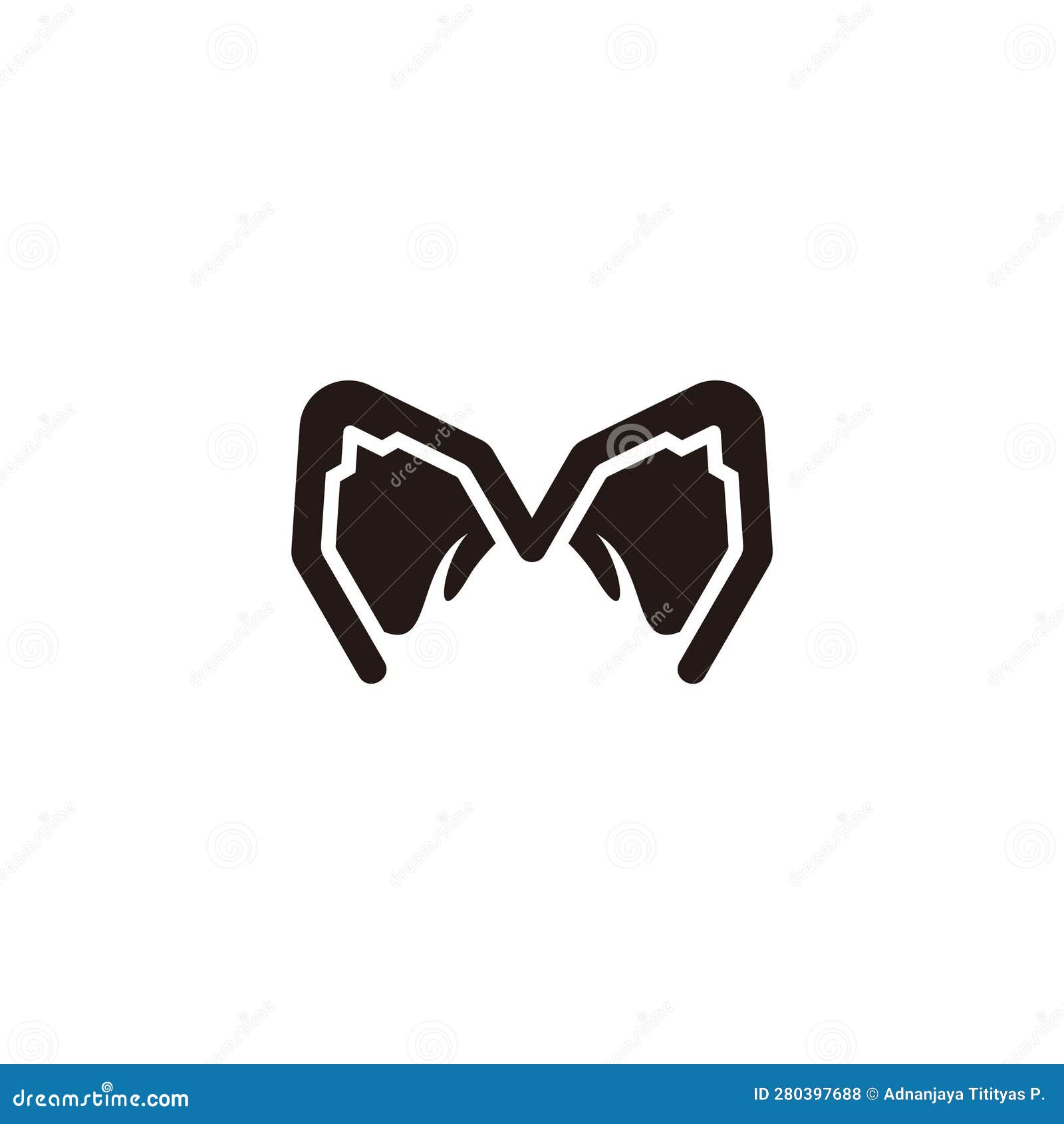 Abstract Letter M Pencil Silhouette Logo Vector Stock Vector ...