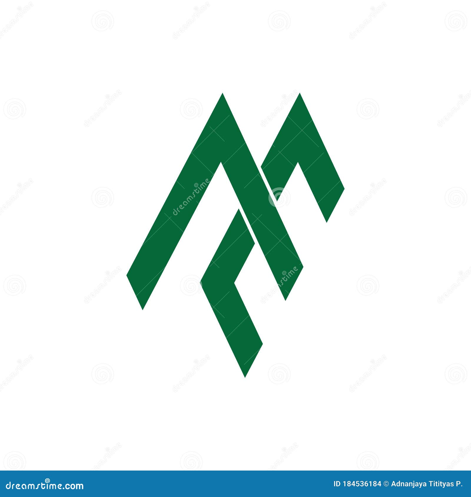 Abstract Letter Me Simple Geometric Line Logo Stock Vector ...