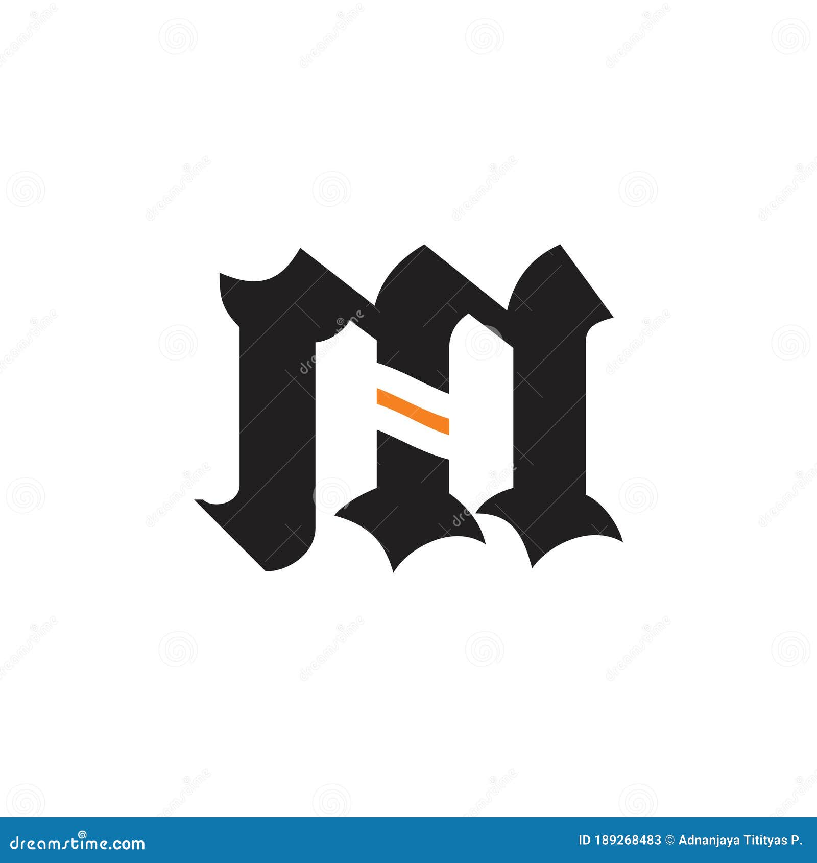 Abstract Letter Mh Simple Logo Vector Stock Vector - Illustration of ...