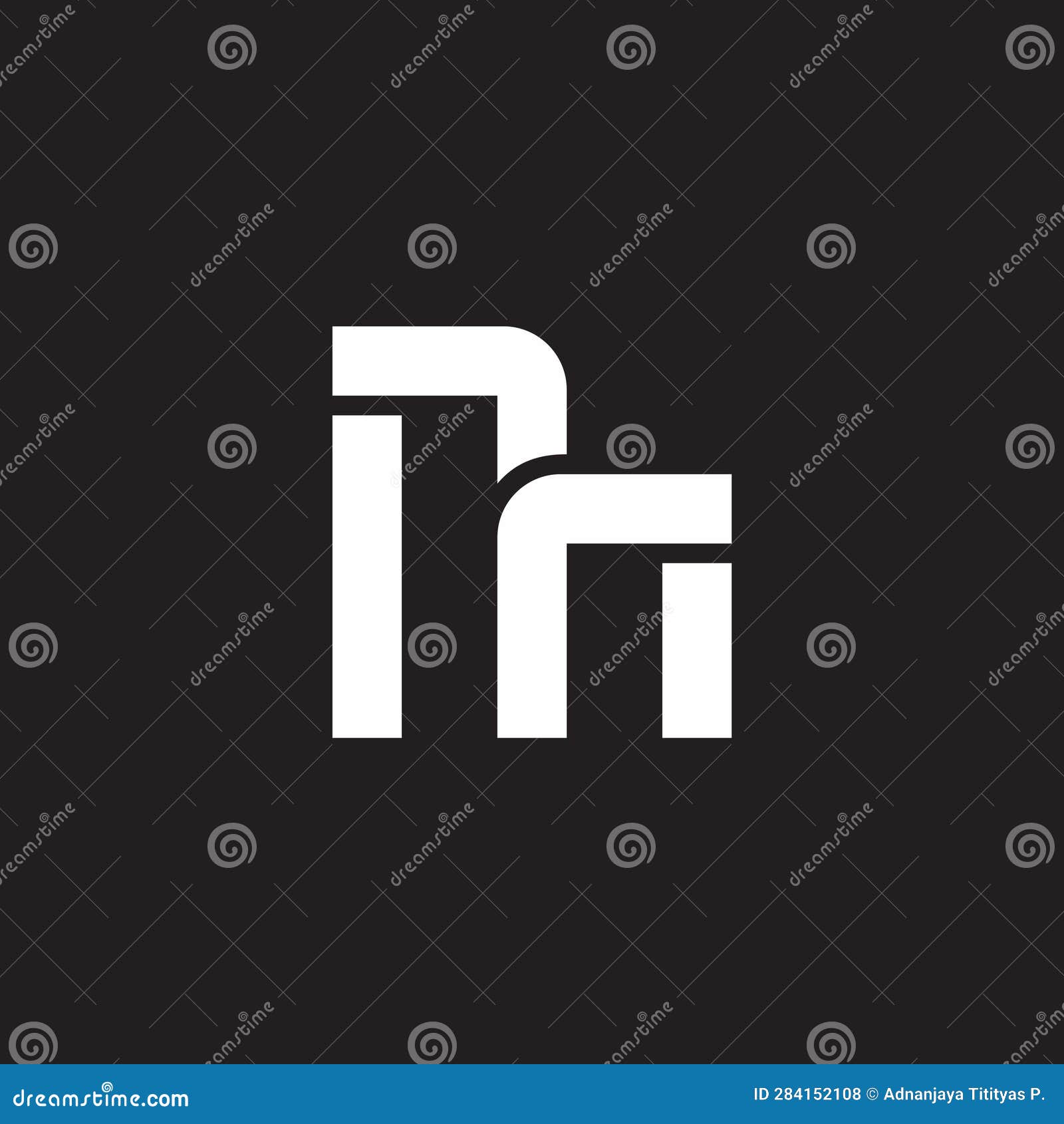 Abstract Letter Mr Simple Geometric Logo Vector Stock Vector ...