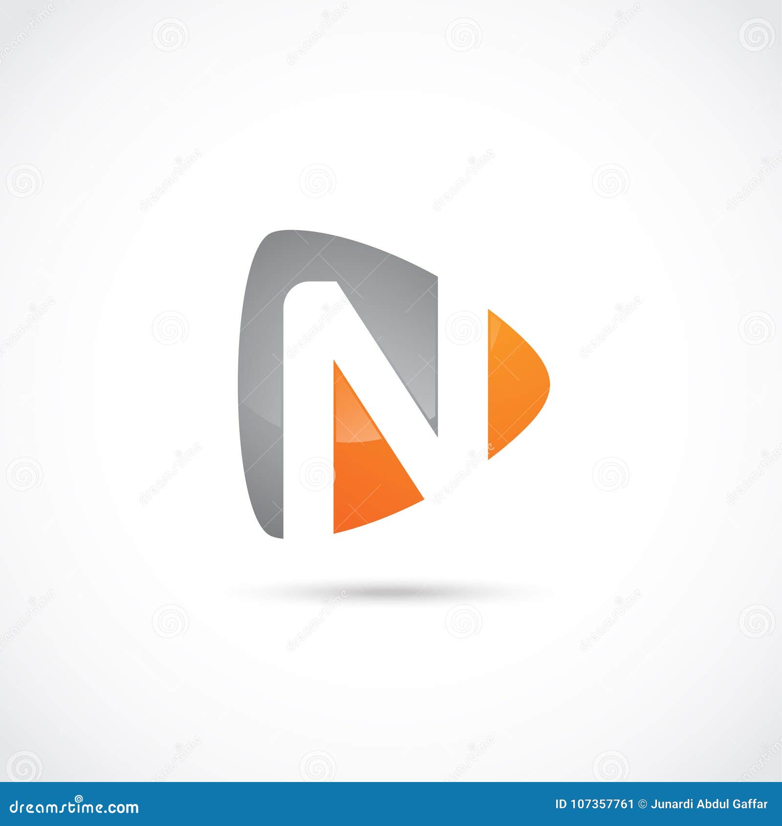 Abstract Letter N Logo Design. Vector Illustrator Eps.10 Stock ...
