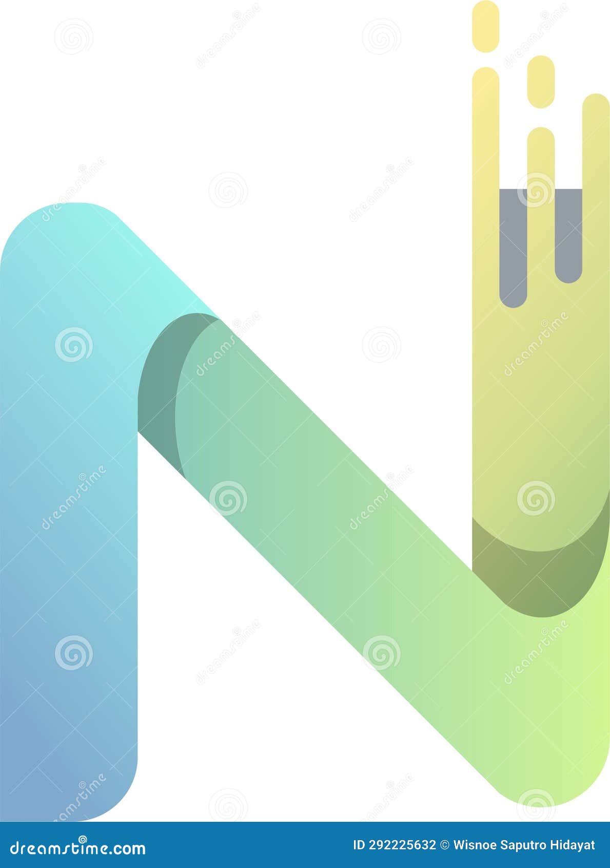 Abstract Letter N Modern Initial Lettermarks Logo Design Stock ...