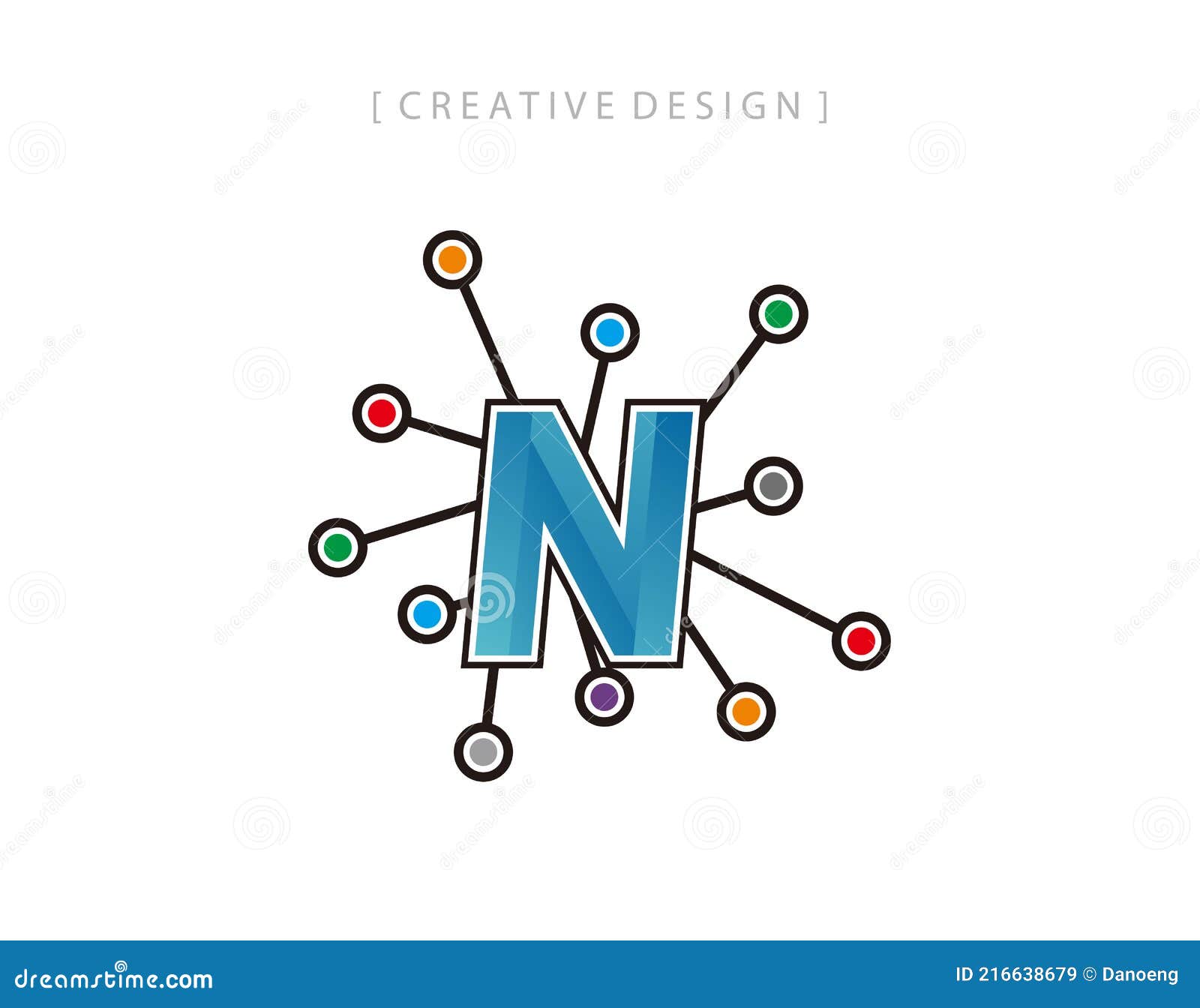 Abstract Letter N Network Technology Logo Icon Design Element Template ...
