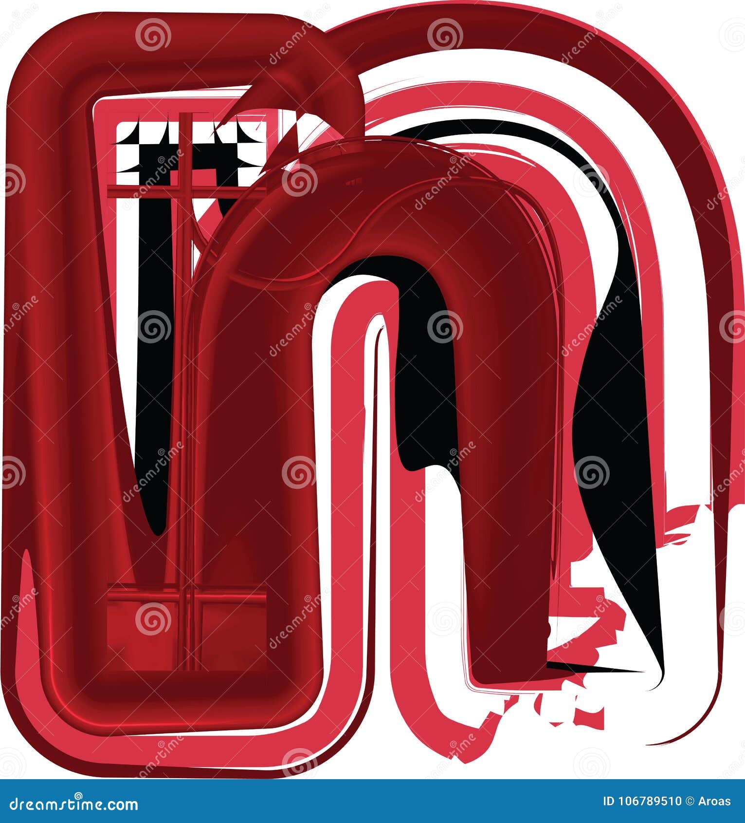 Abstract Letter n stock vector. Illustration of pattern - 106789510