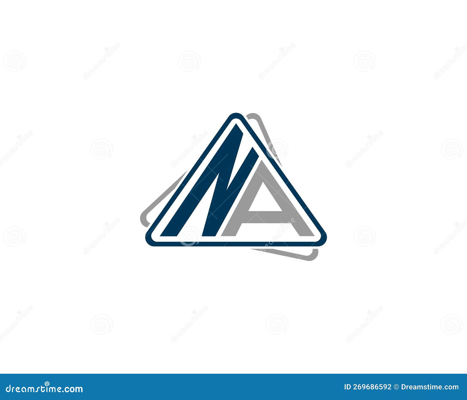 Abstract Letter NA Triangle Shape Logo Design. Stock Vector ...