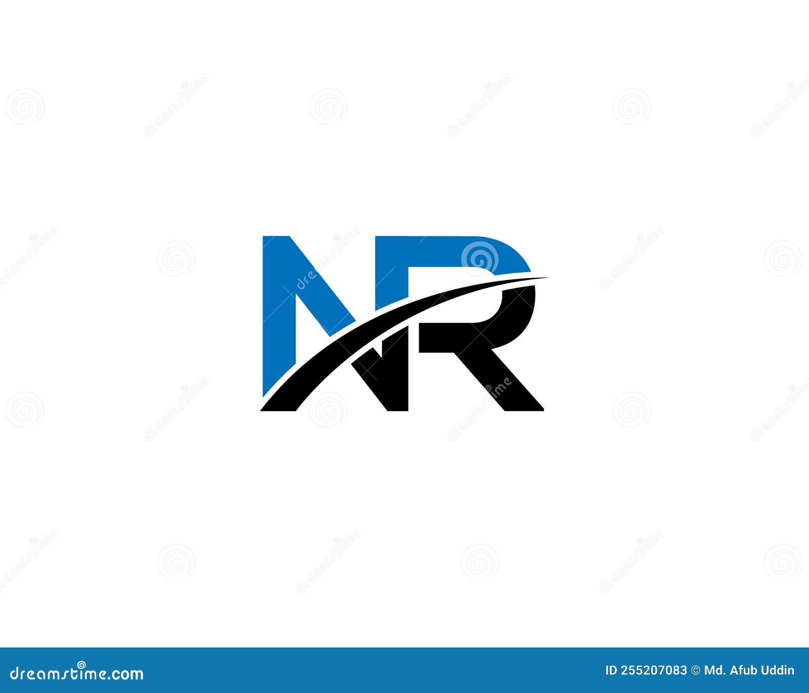 Abstract Letter NR Vector Logo Design Stock Vector - Illustration of ...