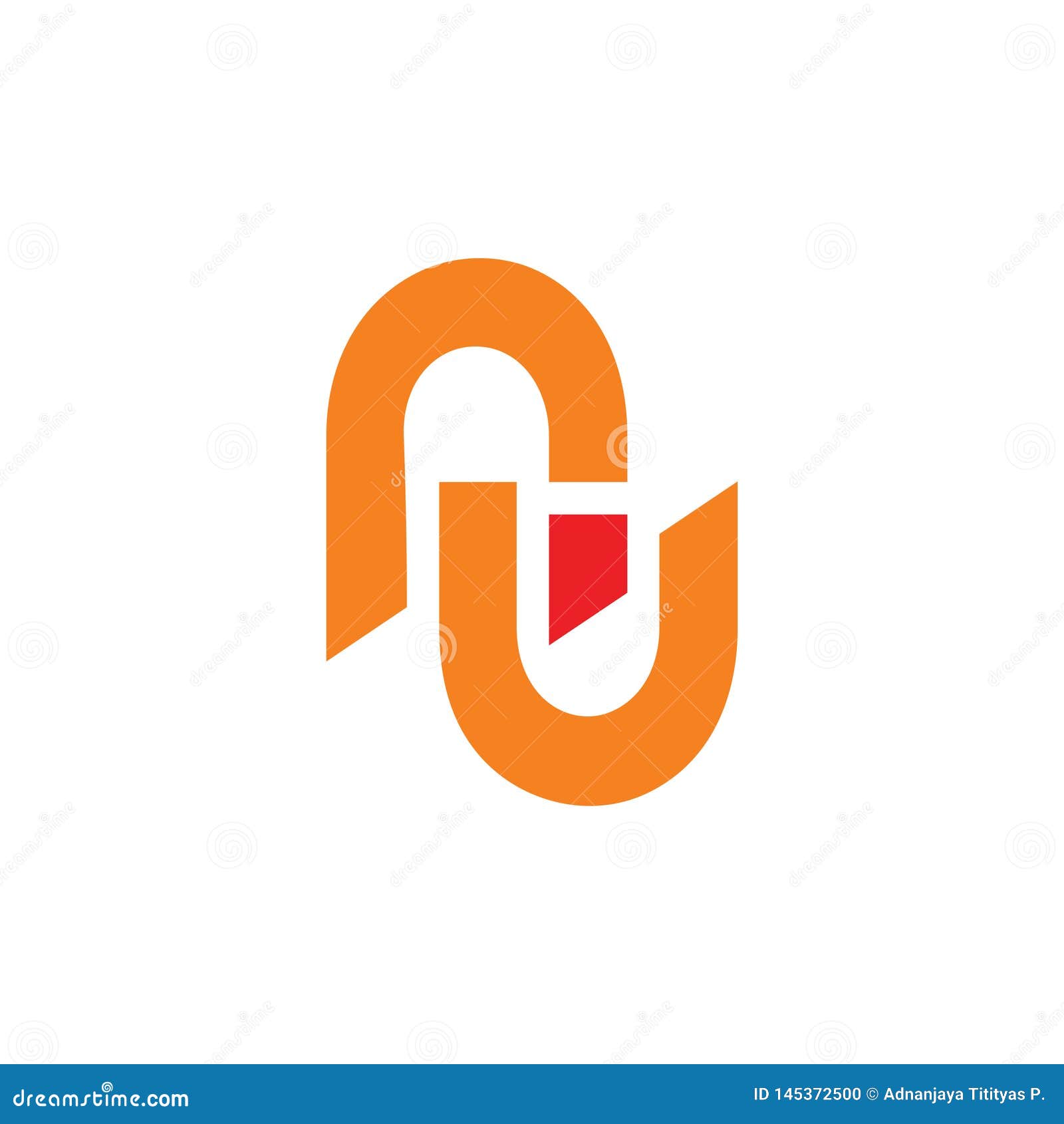 Abstract Letter Nu Simple Geometric Line Logo Vector Stock Vector ...