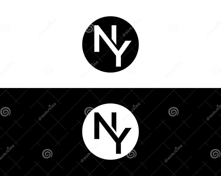 Abstract Letter NY Logo Design Stock Vector - Illustration of concept ...