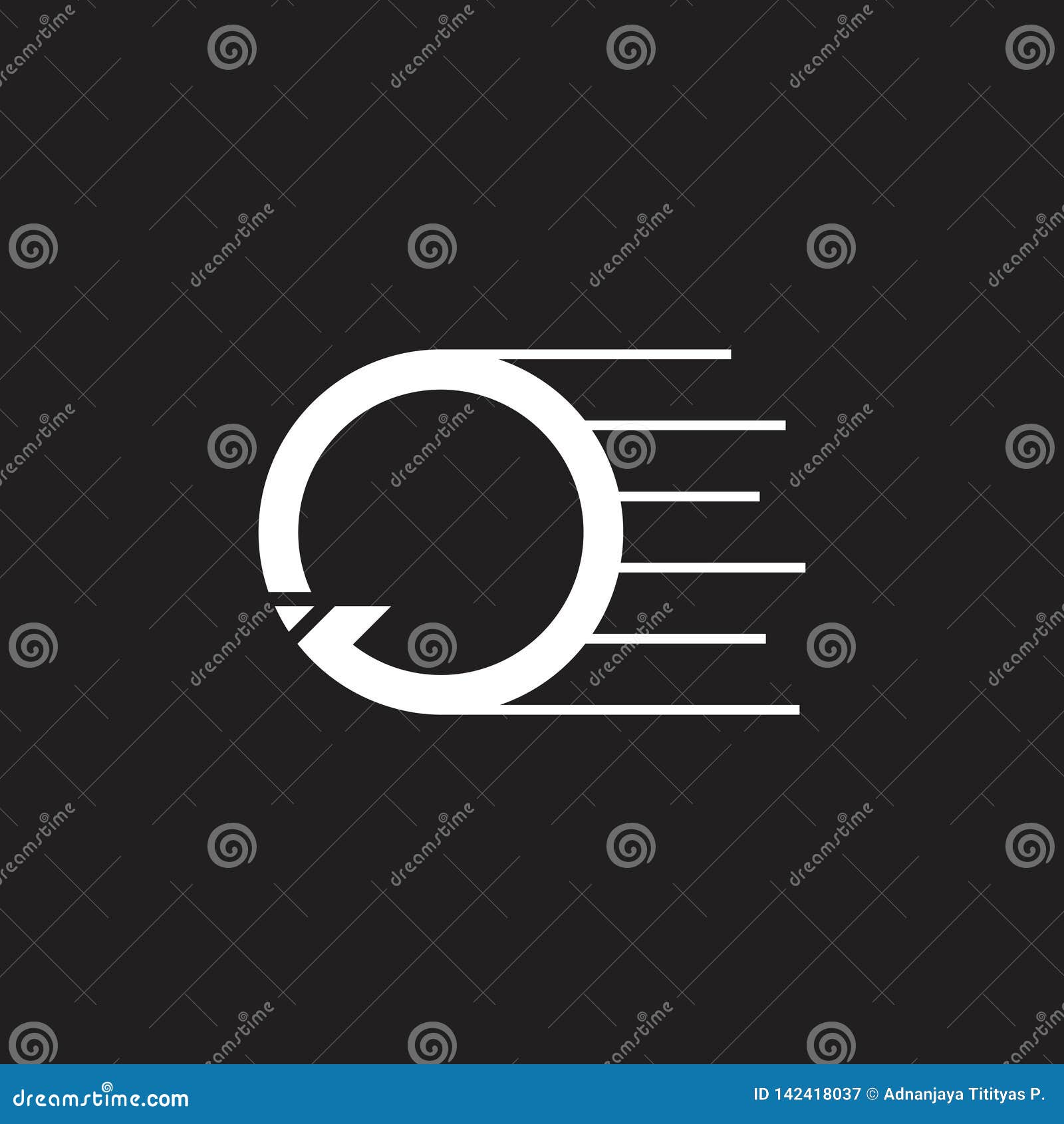 Abstract Letter O Fast Motion Logo Vector Stock Illustration ...