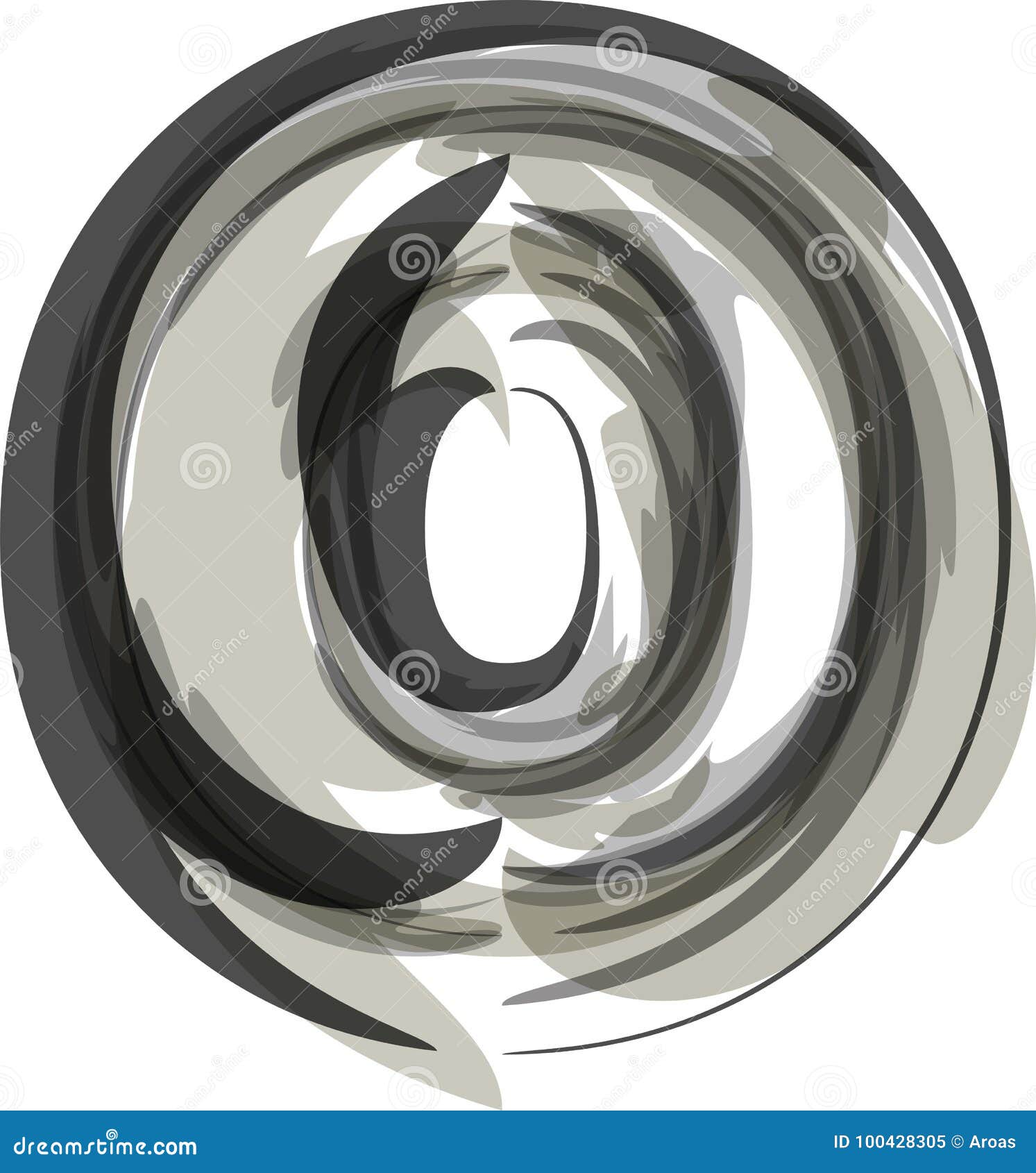 Abstract Letter O stock vector. Illustration of drawing - 100428305