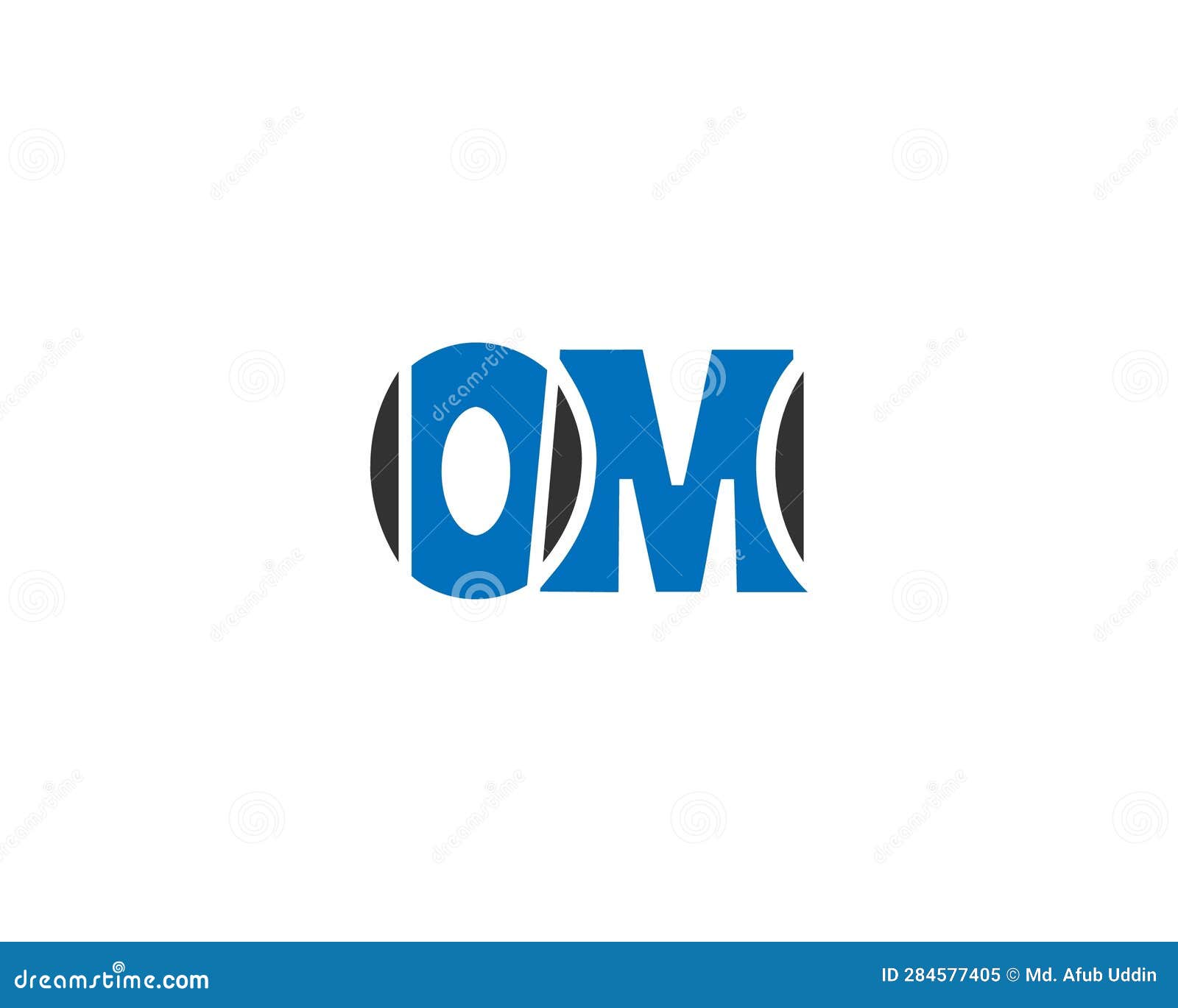 Abstract Letter OM Logo Design Vector. Stock Vector - Illustration of ...