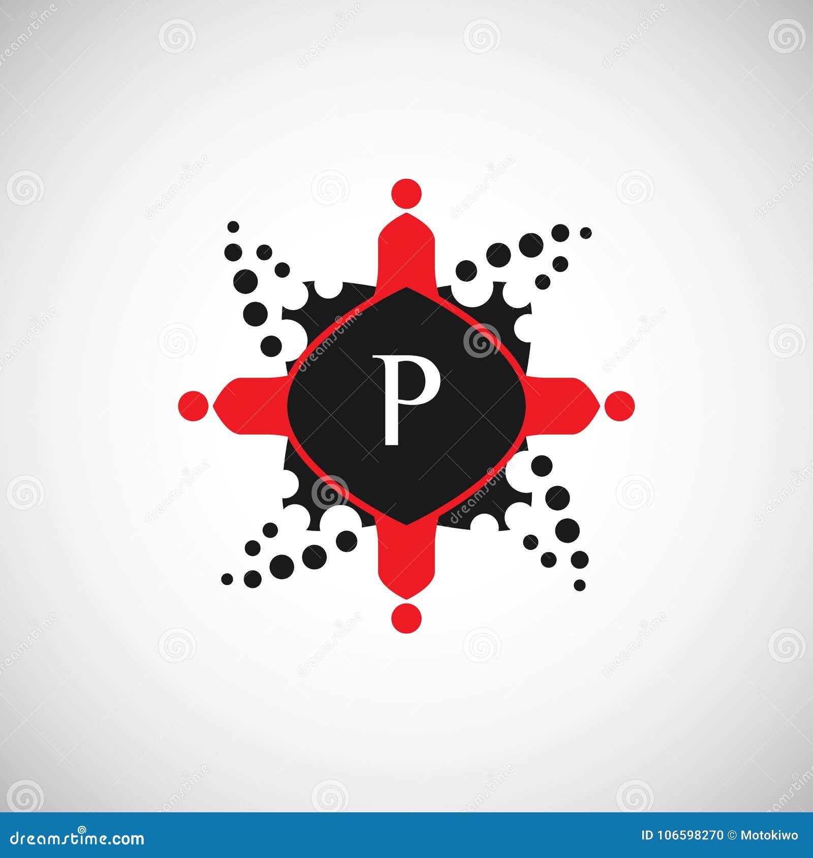 Abstract Letter P Logo Design Idea. Stock Illustration - Illustration ...