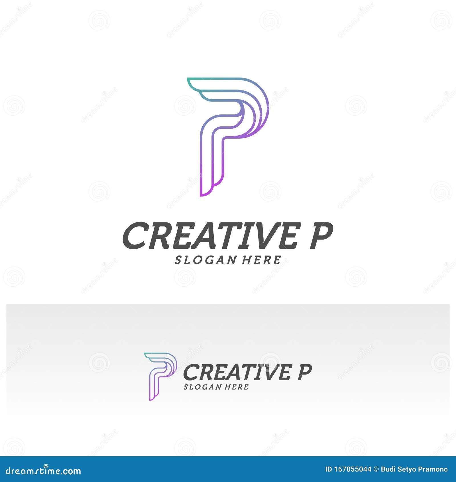 Abstract Letter P Logo Icon for Corporate Identity Design Isolated ...