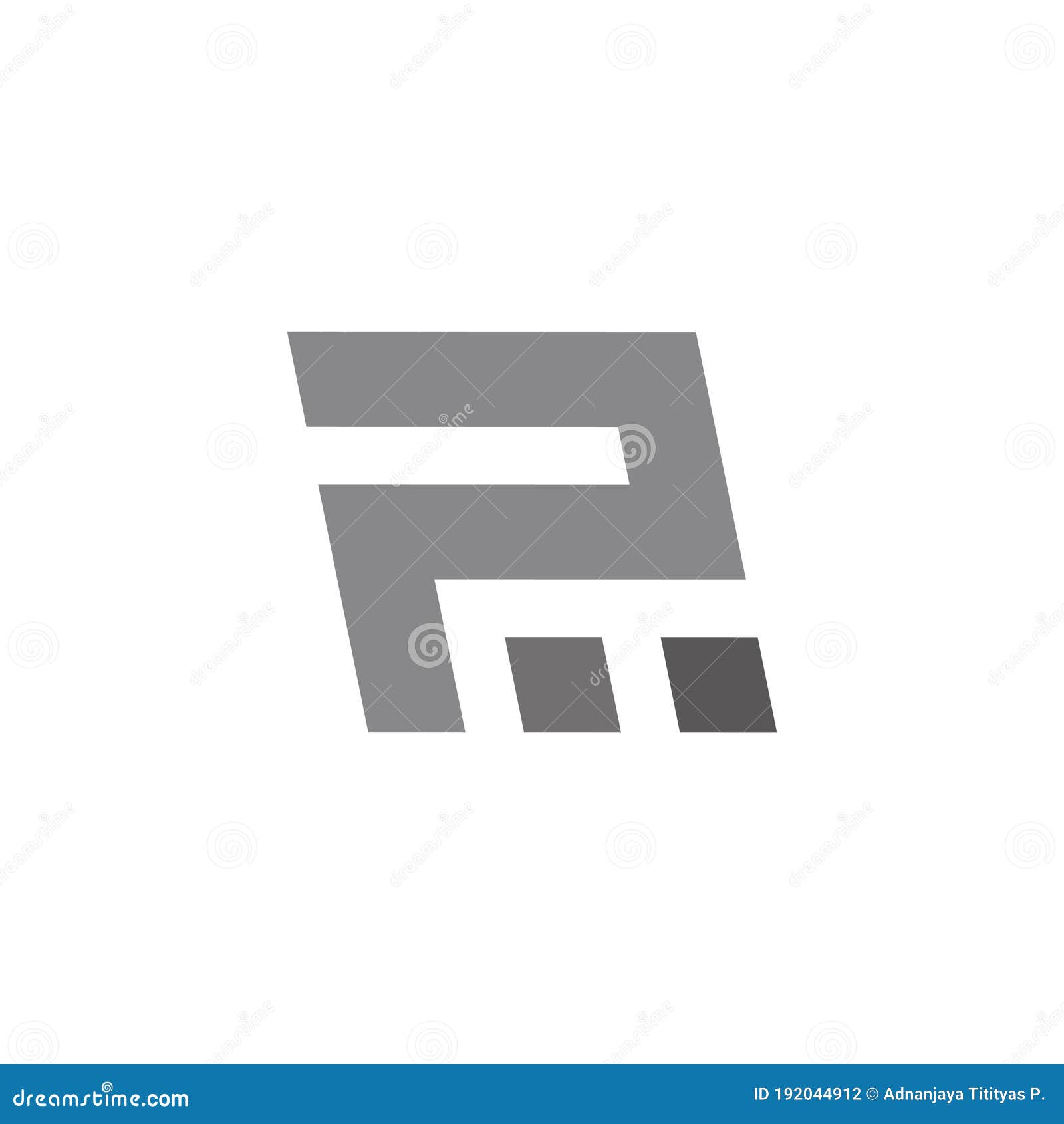 Abstract Letter 2p Symbol Geometric Simple Logo Vector Stock Vector ...