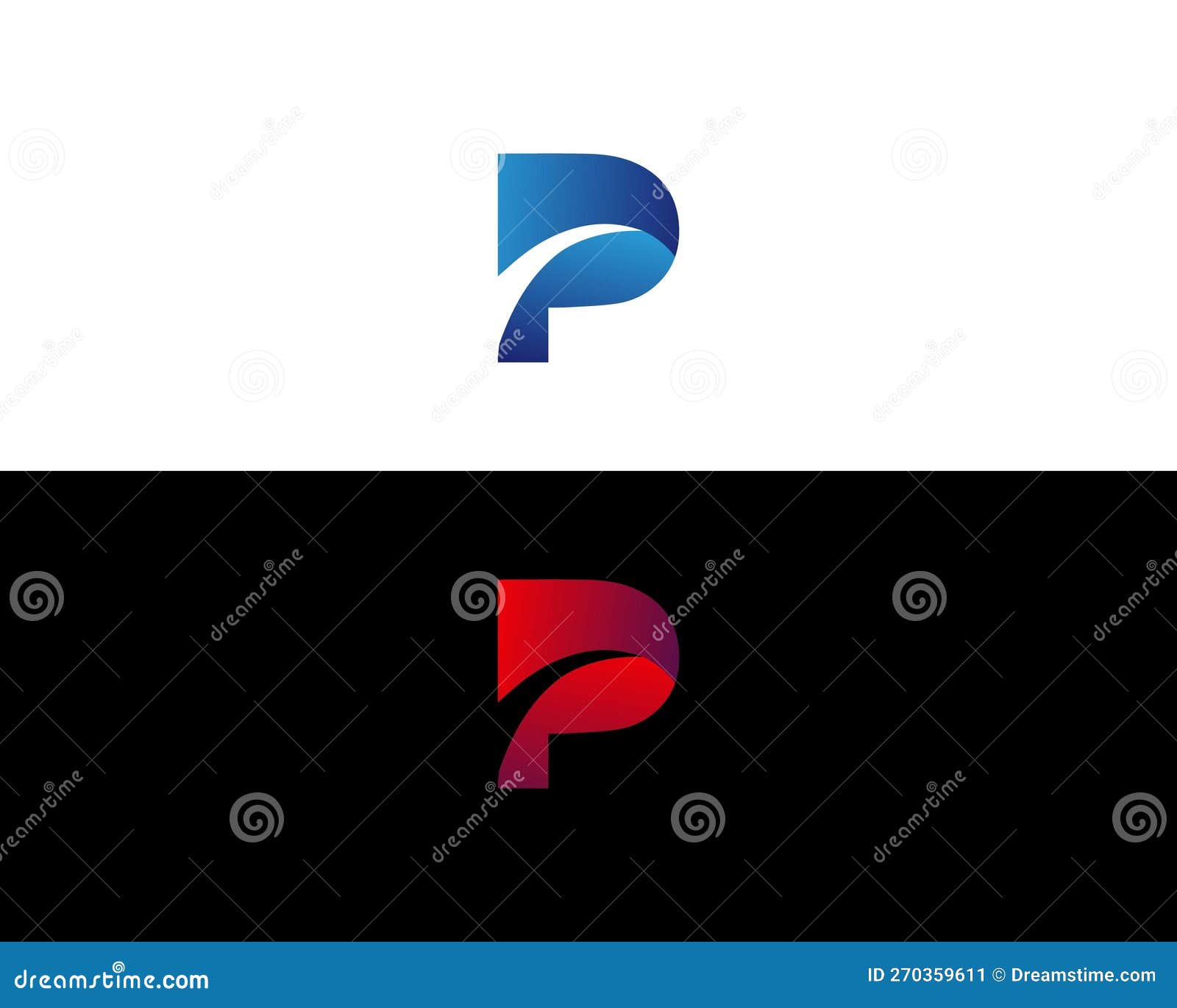 Abstract Letter P Vector Logo Stock Vector - Illustration of concept ...