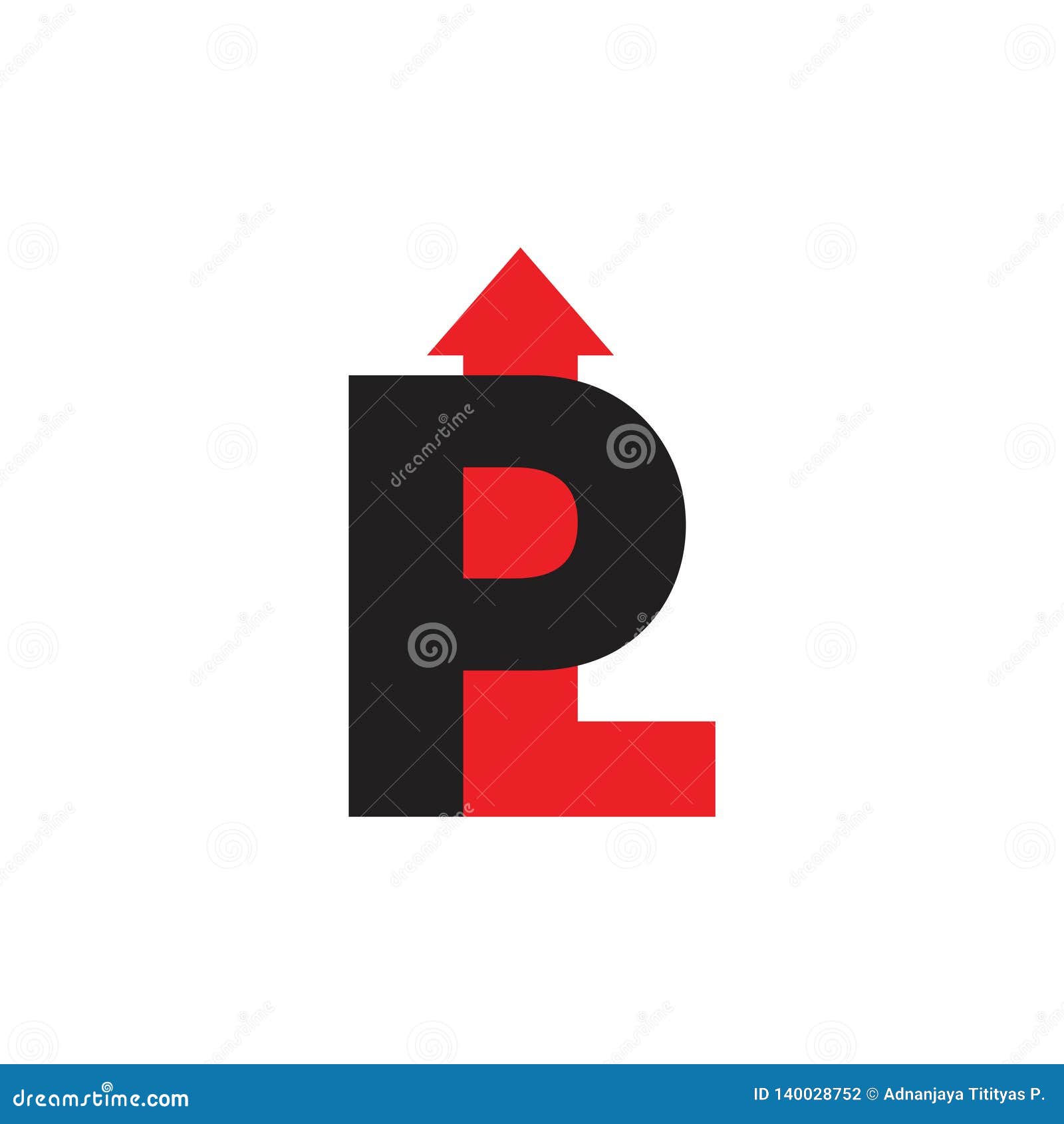 Abstract Letter Pl Geometric Arrow Logo Vector Stock Vector ...