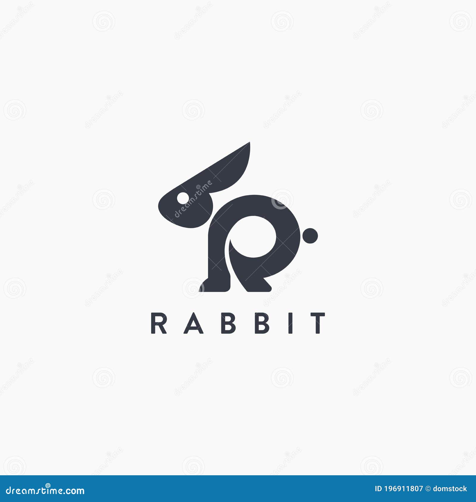 Rabbit Logo Icon Vector, Hare Jump And Run Logo Vector Line Art Outline ...