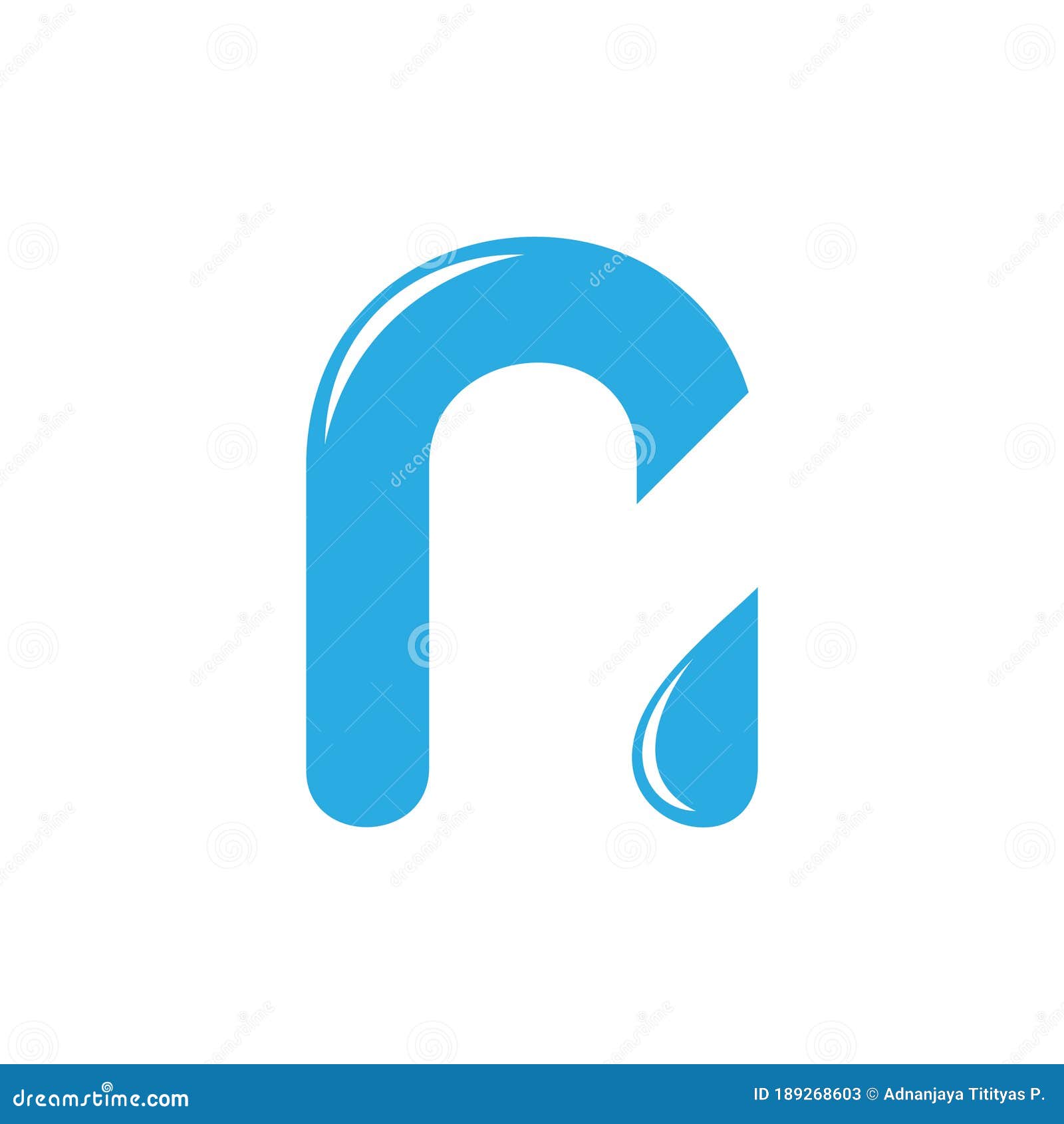 Abstract Letter R Rain Drop Simple Logo Vector Stock Vector ...