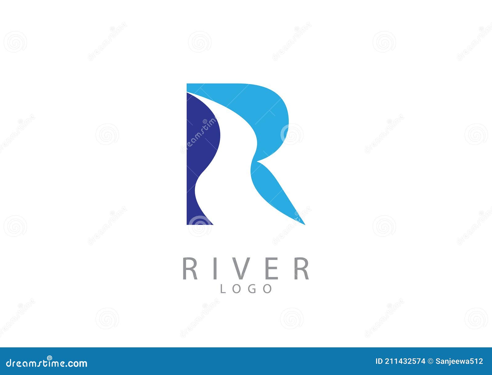 Abstract Letter R River Logo Design Vector Stock Vector - Illustration ...