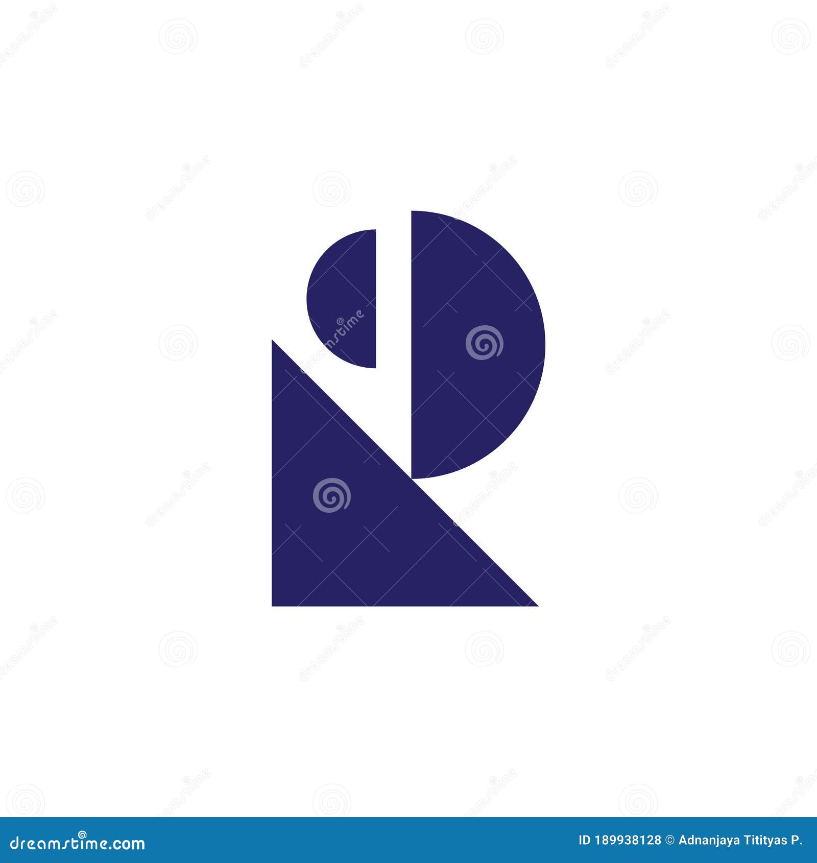 Abstract Letter R Simple Geometric Shape Logo Vector Stock Vector ...