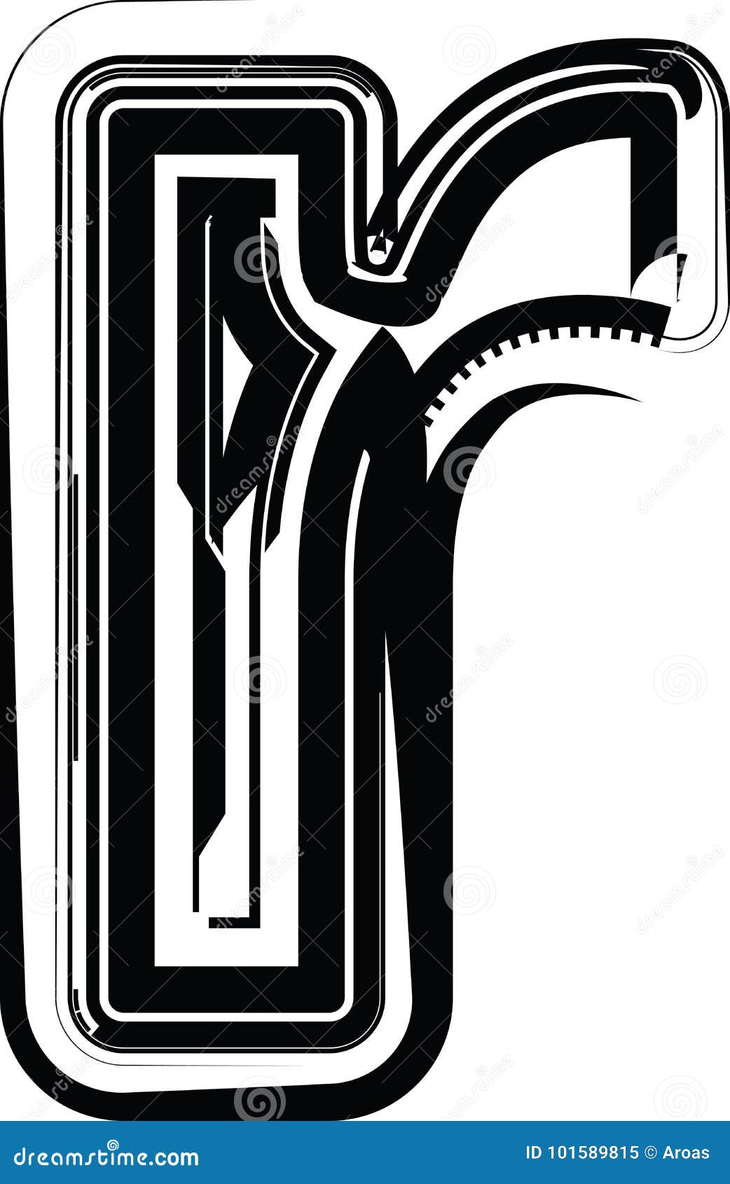 Abstract Letter r stock vector. Illustration of lettering - 101589815