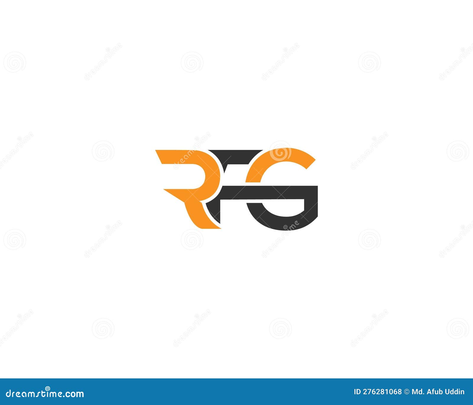 Abstract Letter RFG Simple Logo Icon Design Stock Vector - Illustration ...