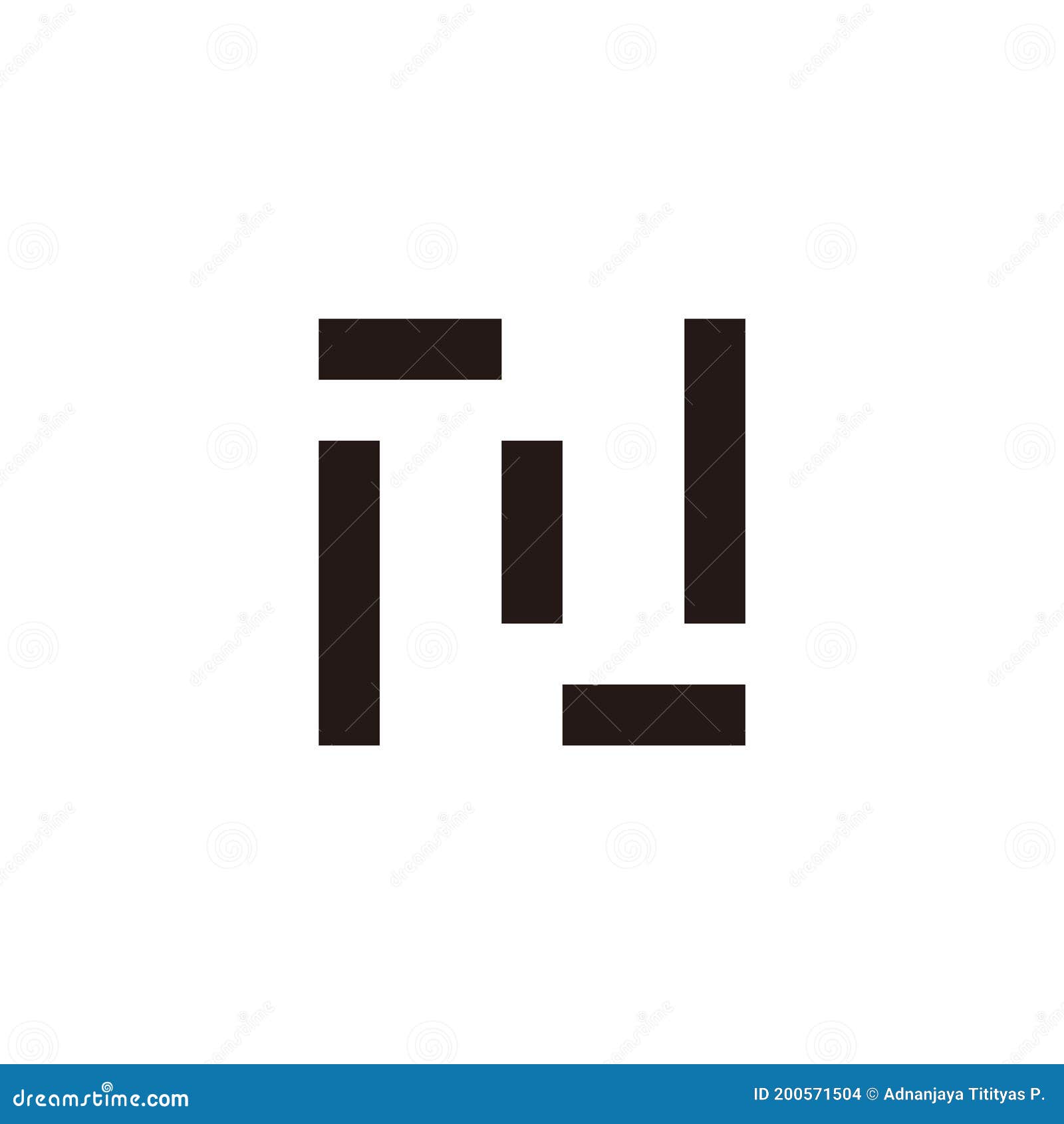 Abstract Letter Rj Digital Symbol Geometric Line Logo Vector Stock ...