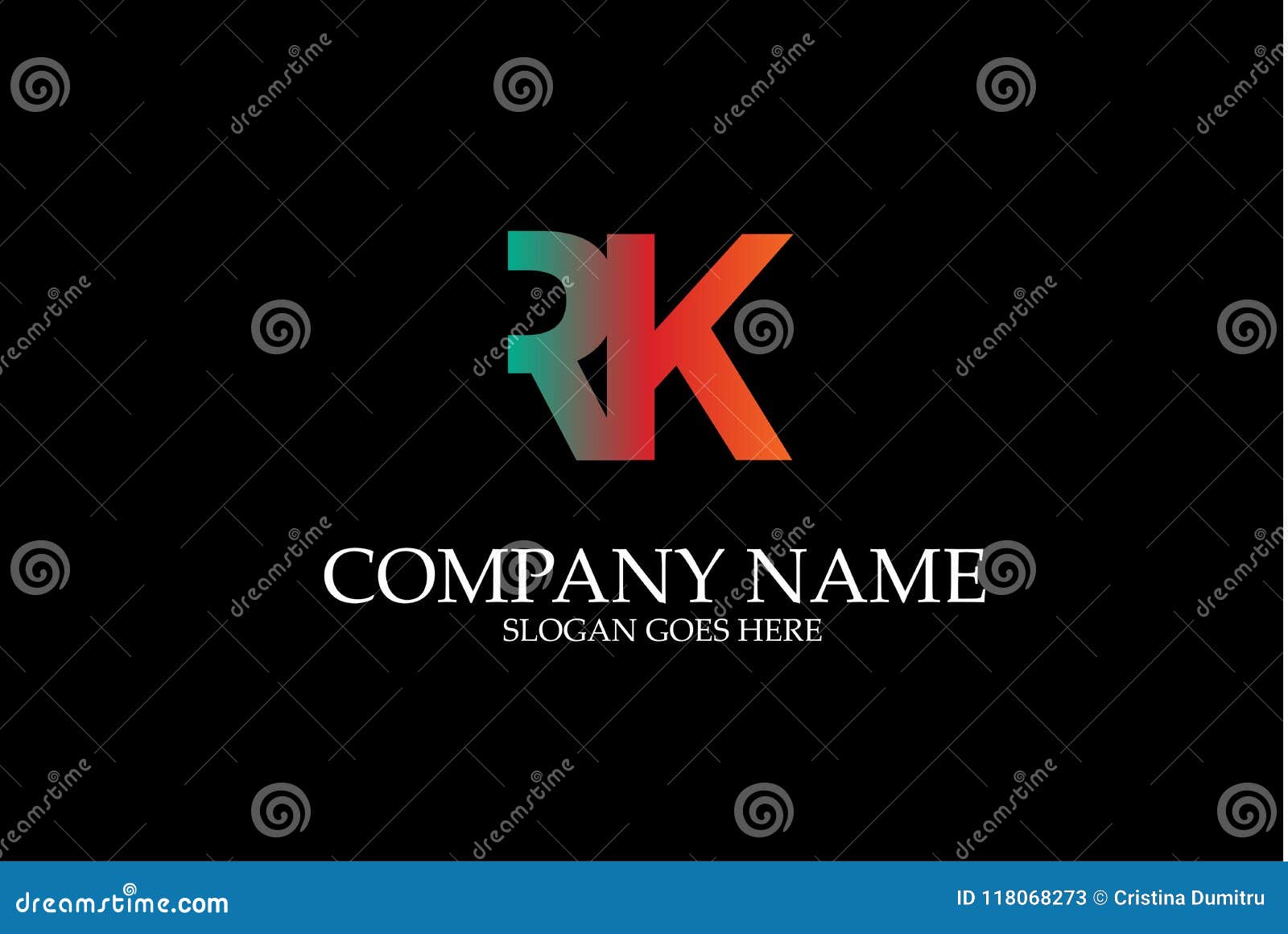 Abstract Letter RK Vector Logotype Template. Stock Vector ...