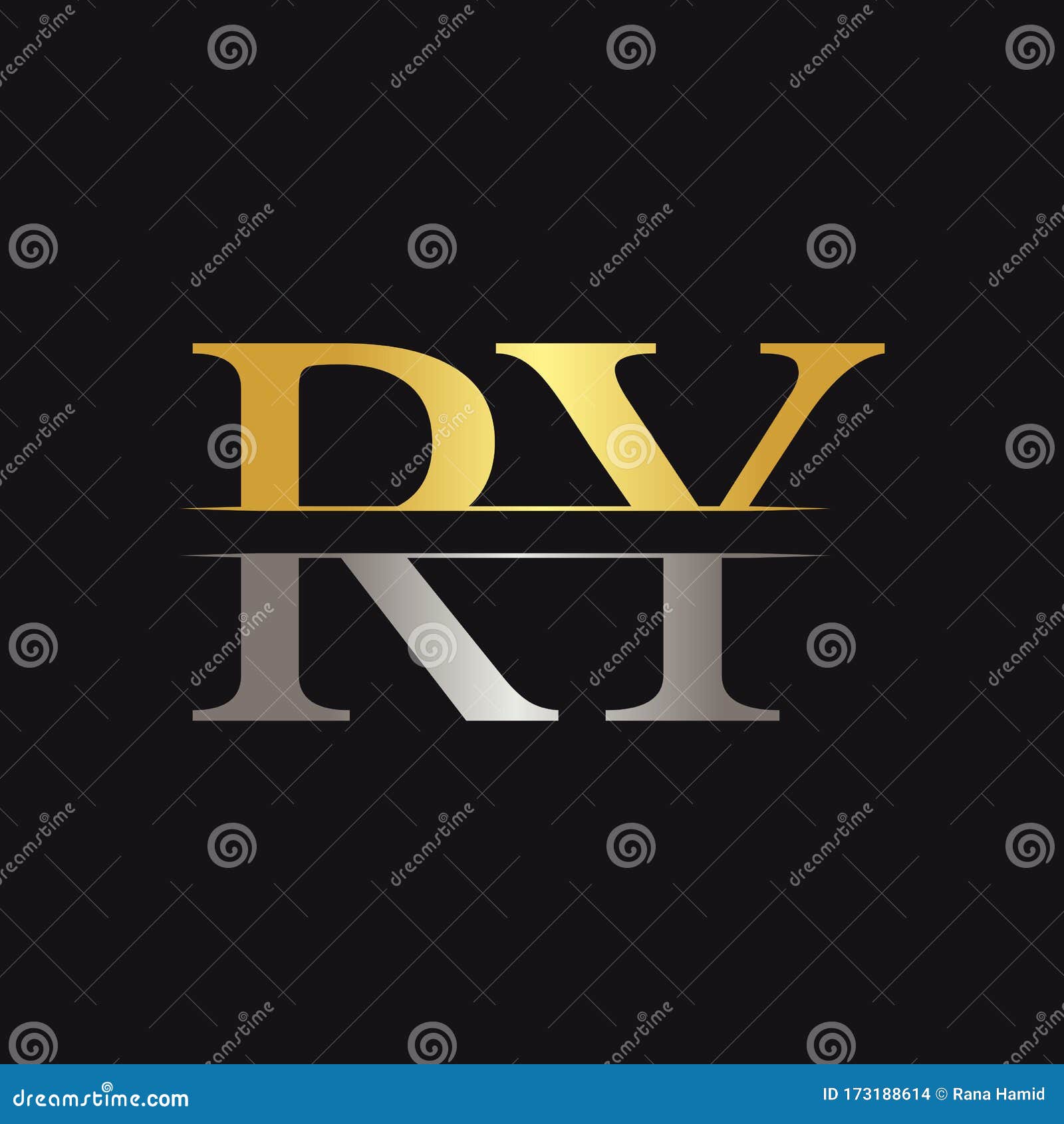 Abstract Letter RY Logo Design Vector Template. Creative Gold and ...