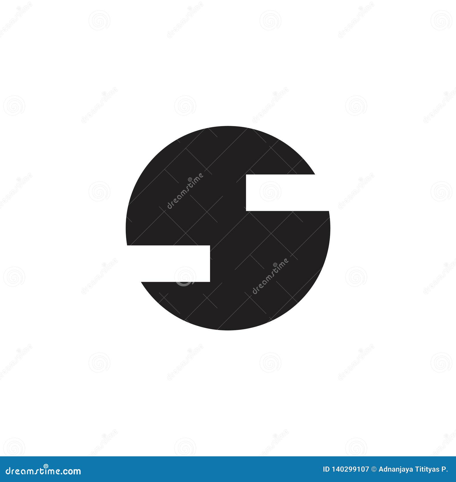 Abstract Letter S Circle Geometric Simple Logo Stock Vector ...