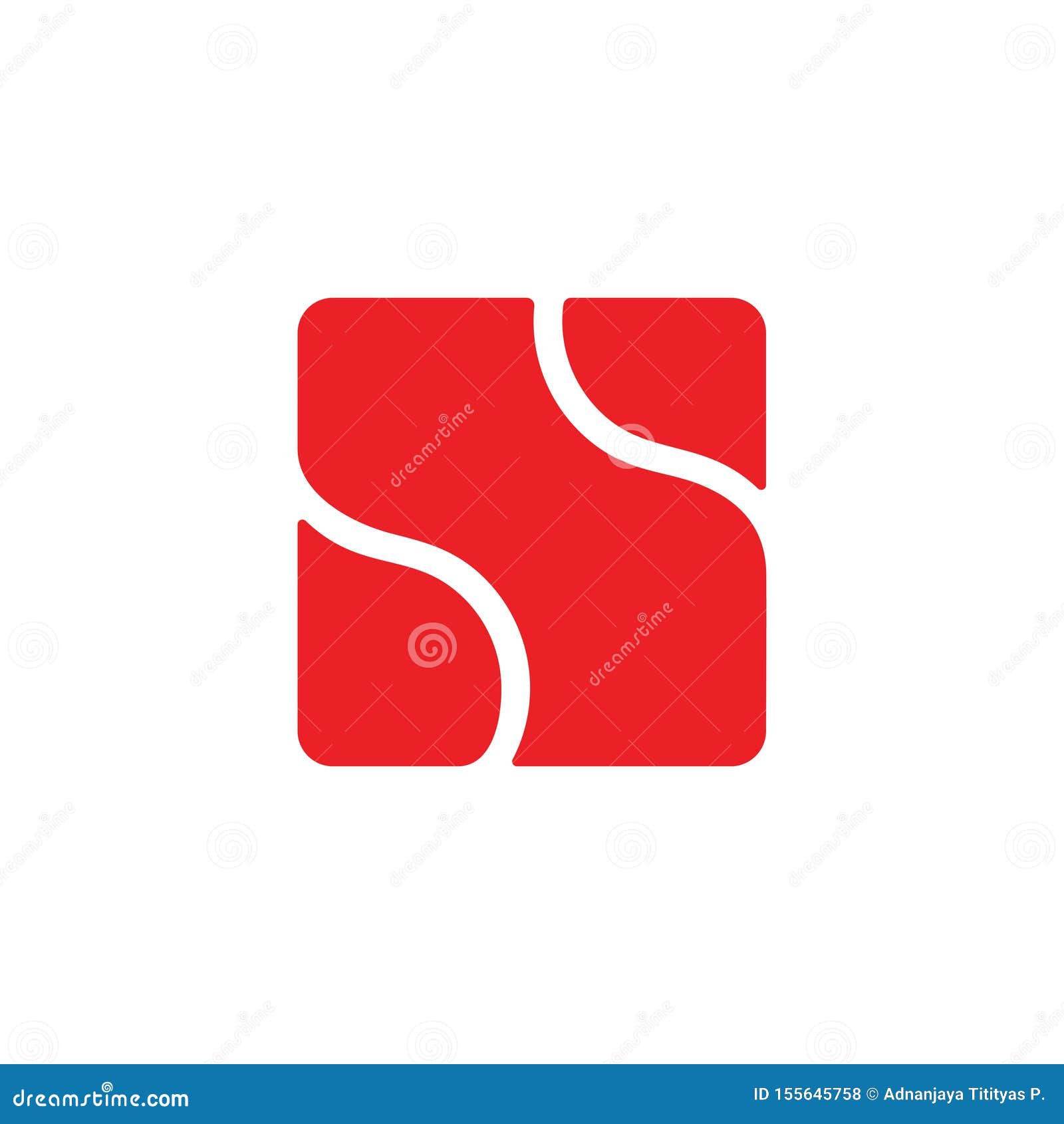 Abstract Letter S Curves Square Logo Vector Stock Vector - Illustration ...