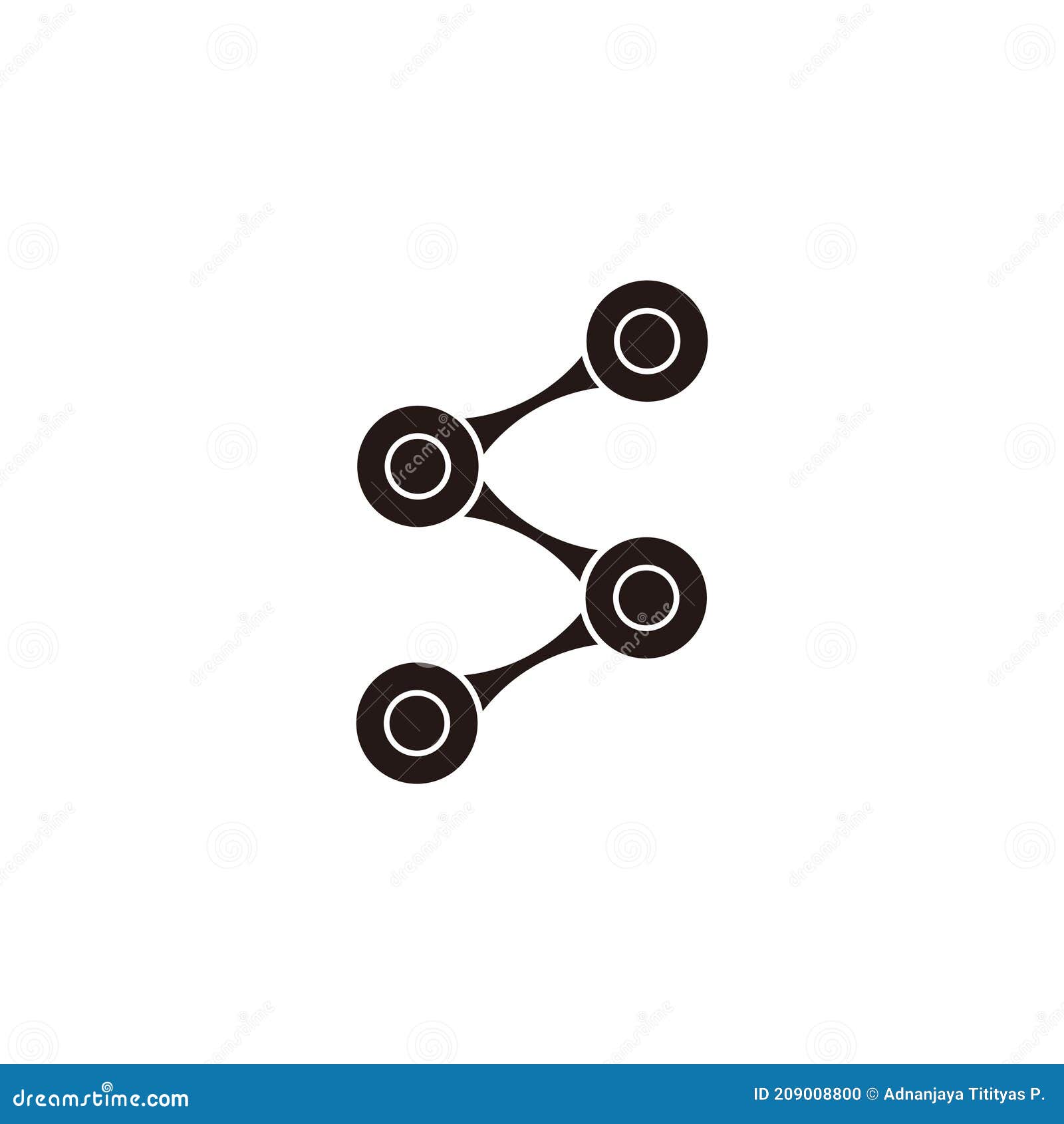 Abstract Letter S Linked Bike Chain Logo Vector Stock Vector ...