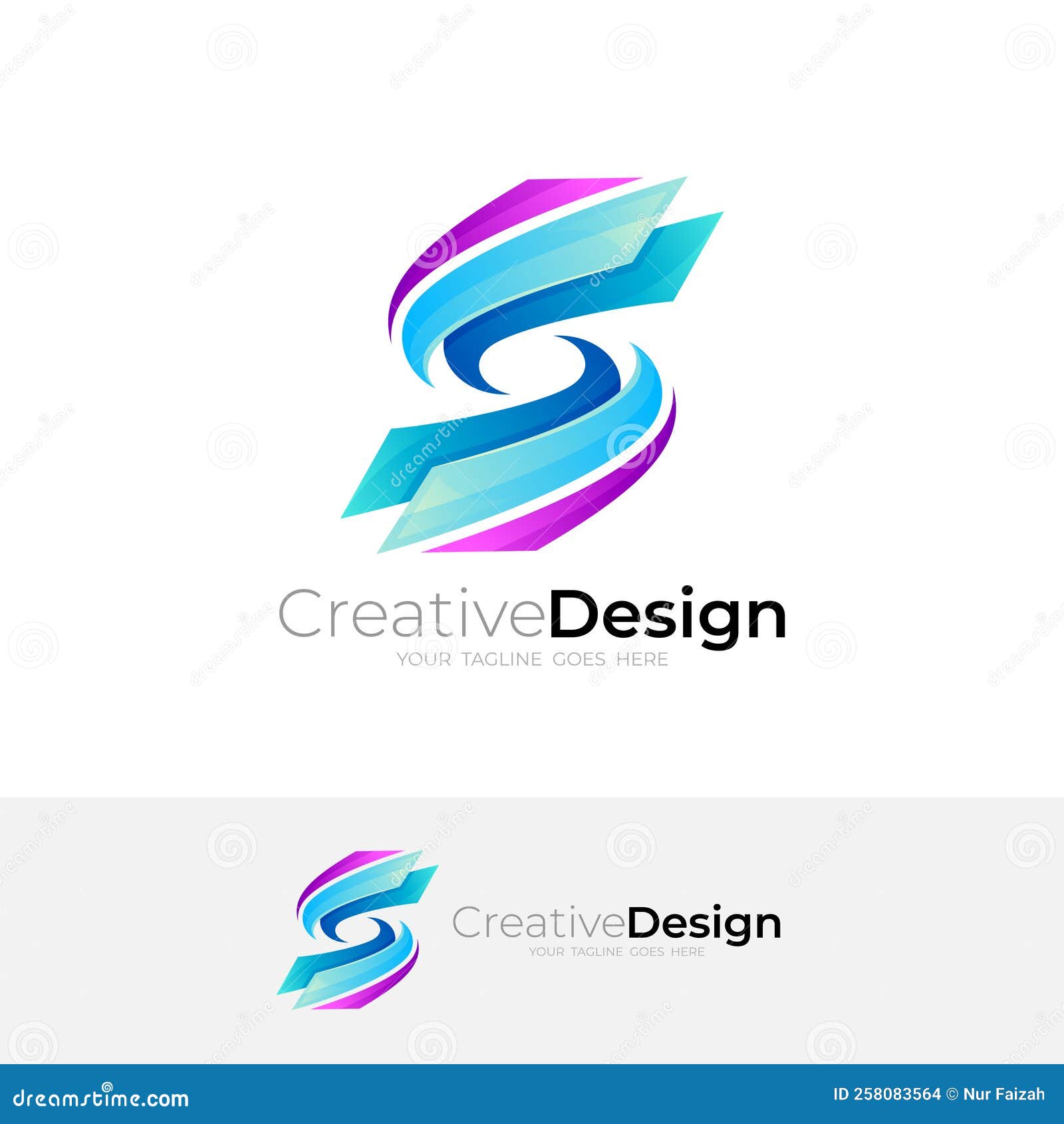 Abstract Letter S Logo Design Vector, Blue Stock Vector - Illustration ...