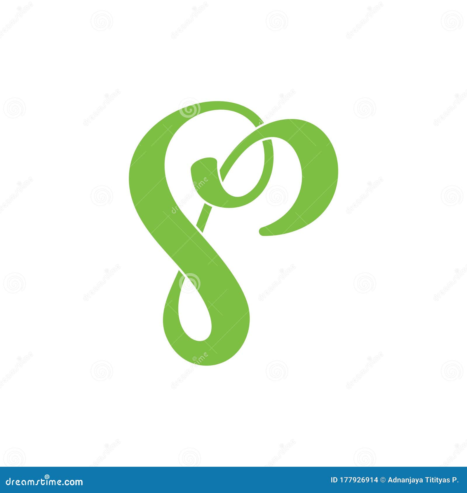 Abstract Letter S P Curves Ribbon Logo Vector Stock Vector ...