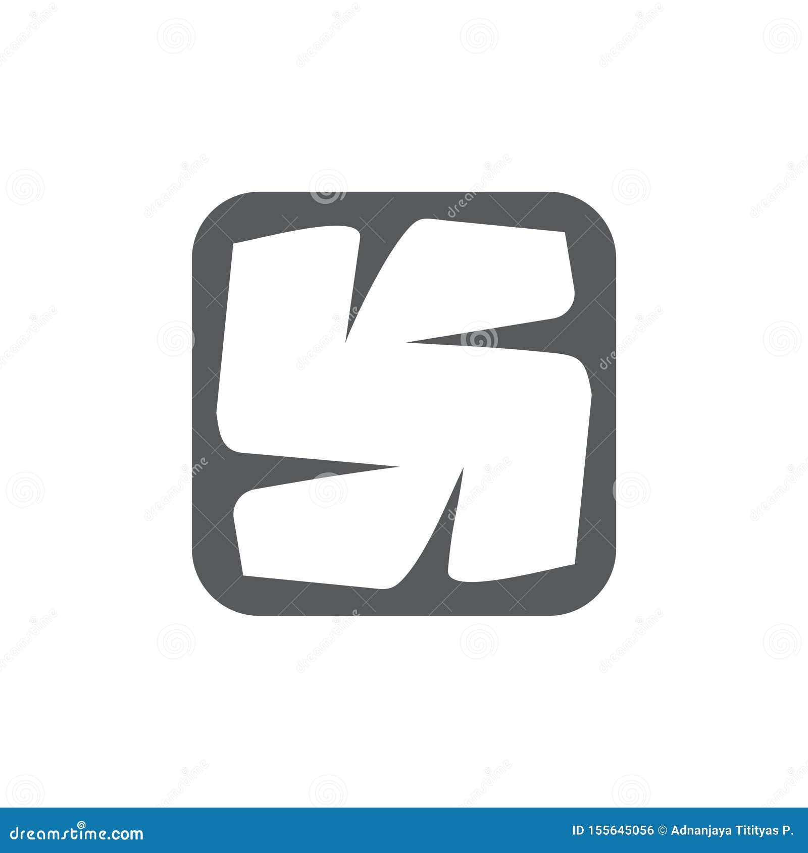 Abstract Letter S Square Geometric Logo Vector Stock Vector ...