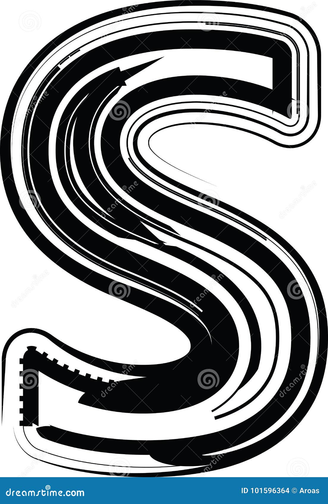 Abstract Letter S stock vector. Illustration of monogram - 101596364