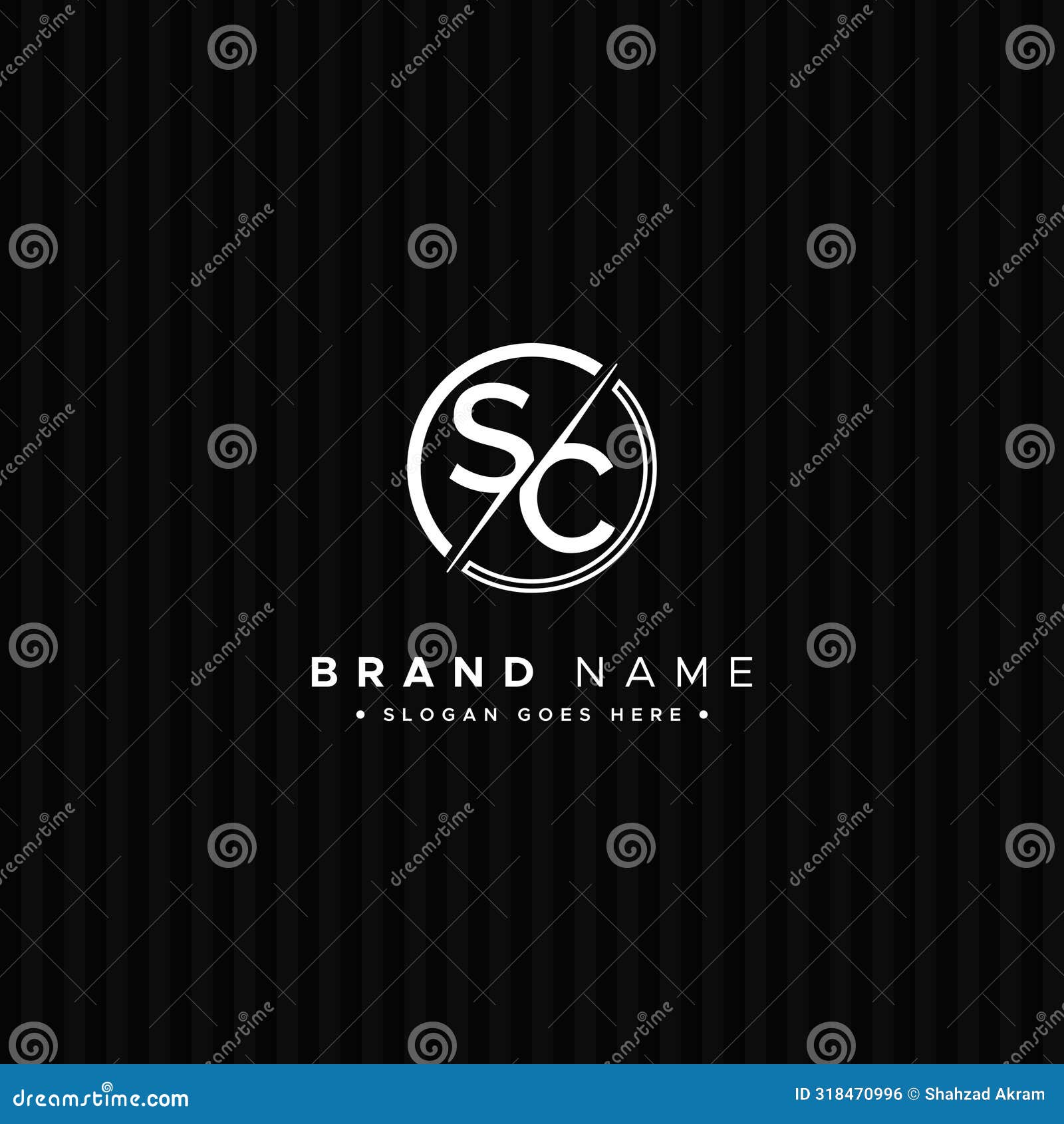 Abstract Letter SC Logo - Initial Monogram Template for Alphabet S and ...
