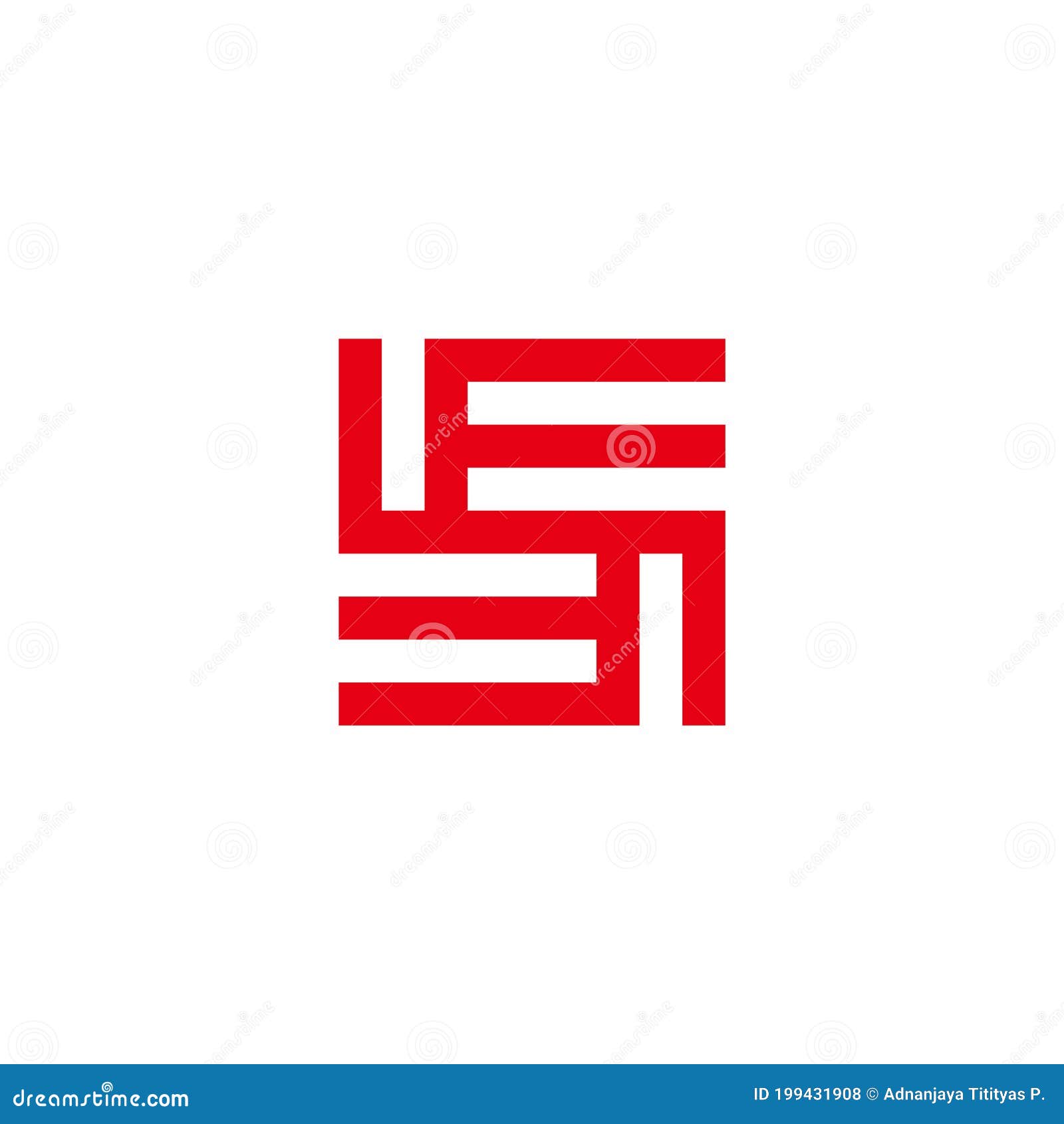 Abstract Letter SE Square Geometric Line Logo Vector Stock Vector ...