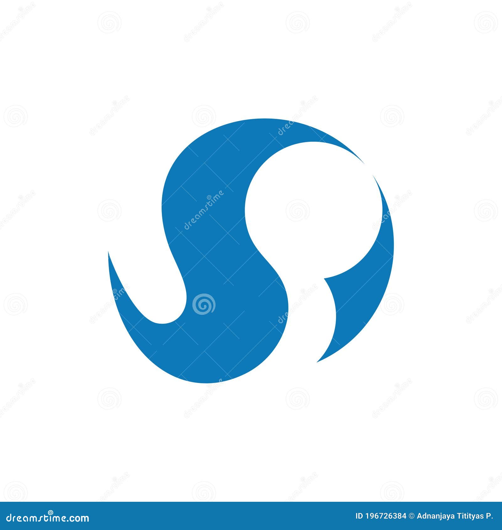 Abstract Letter Sp Simple Curves Logo Vector Stock Vector ...