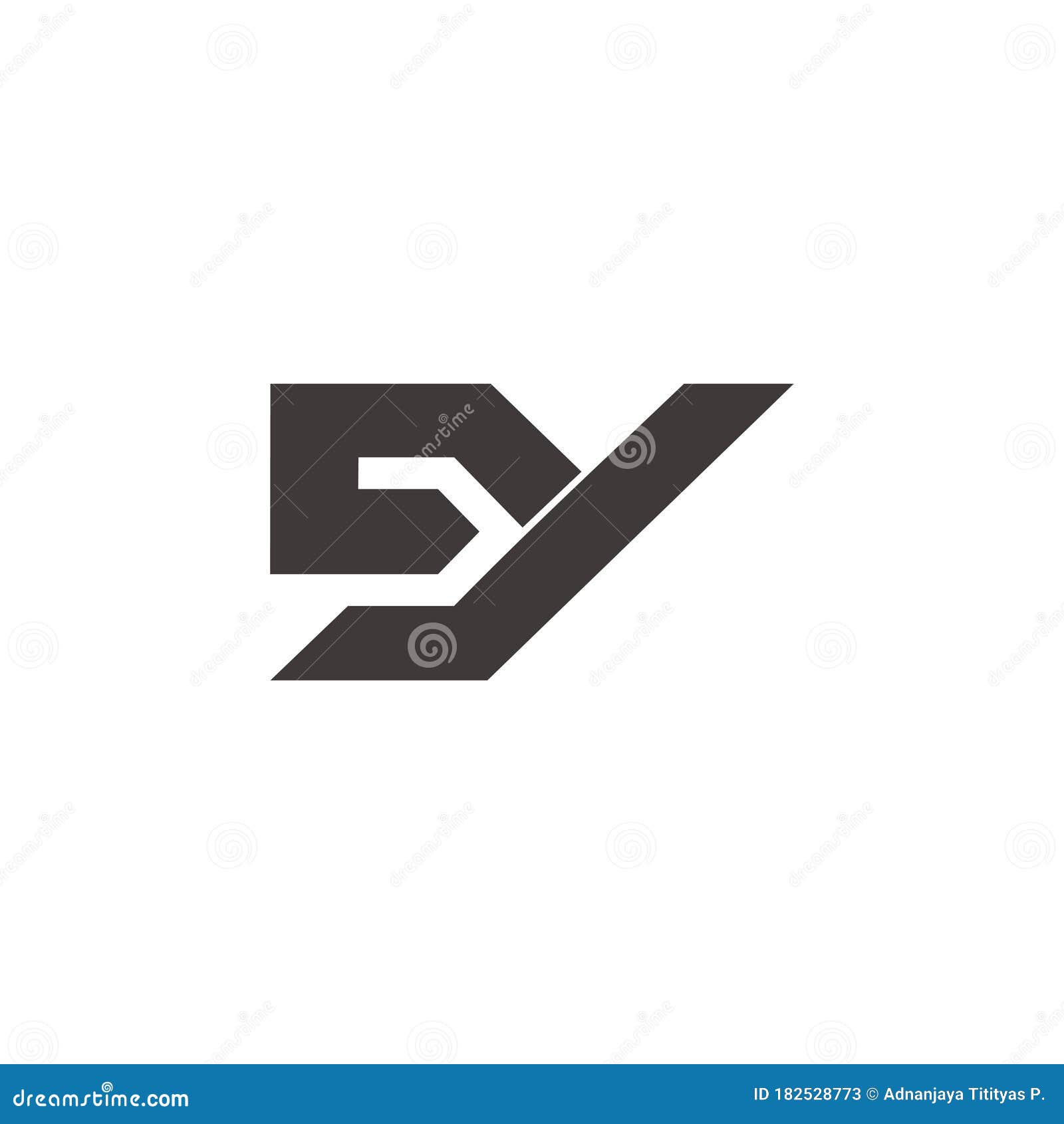 Abstract Letter Sy Simple Geometric Logo Vector Stock Vector ...