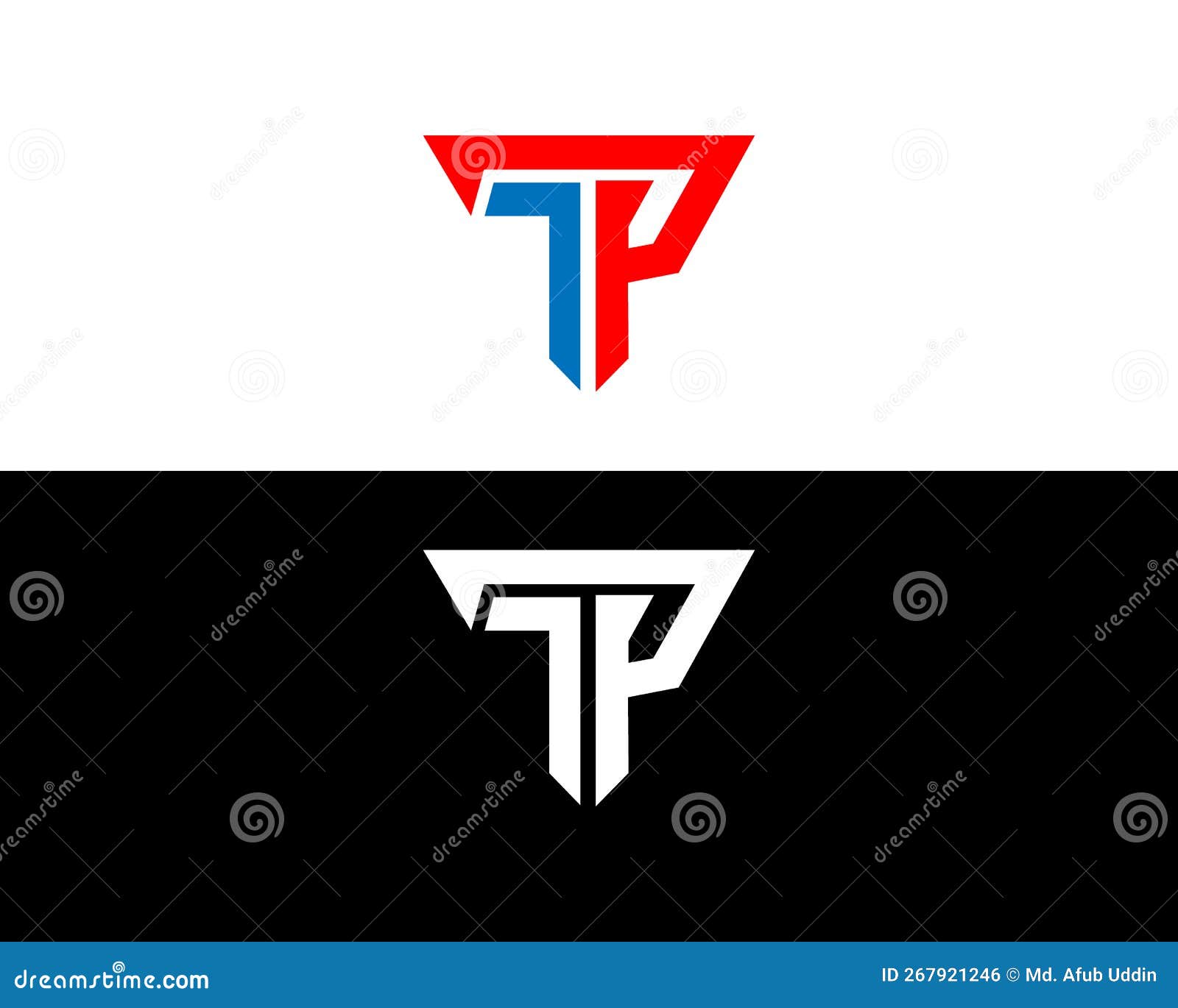 Abstract Letter TP Logo stock vector. Illustration of label - 267921246