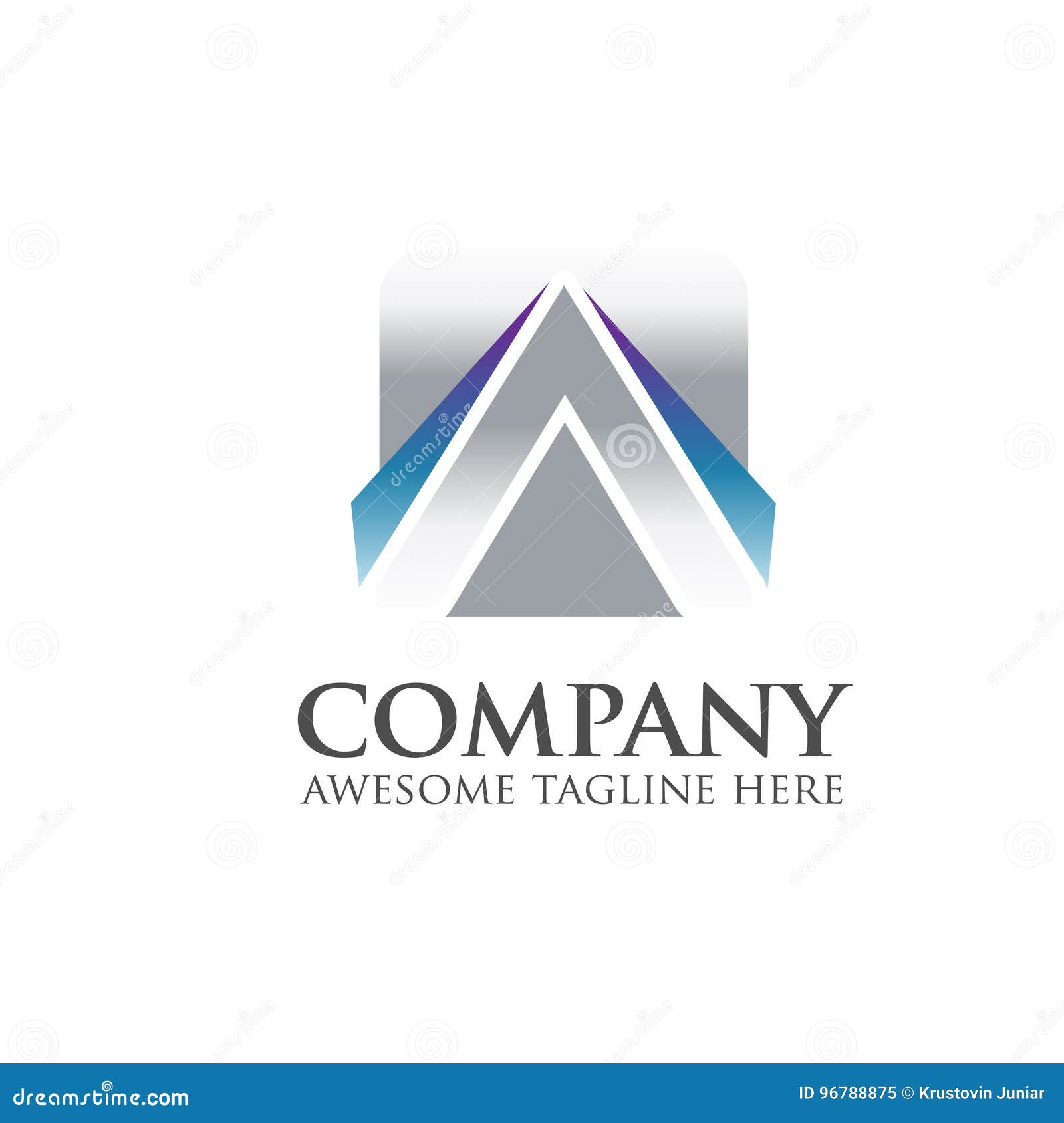 Abstract Letter a Triangle Logo Concept Stock Vector - Illustration of ...