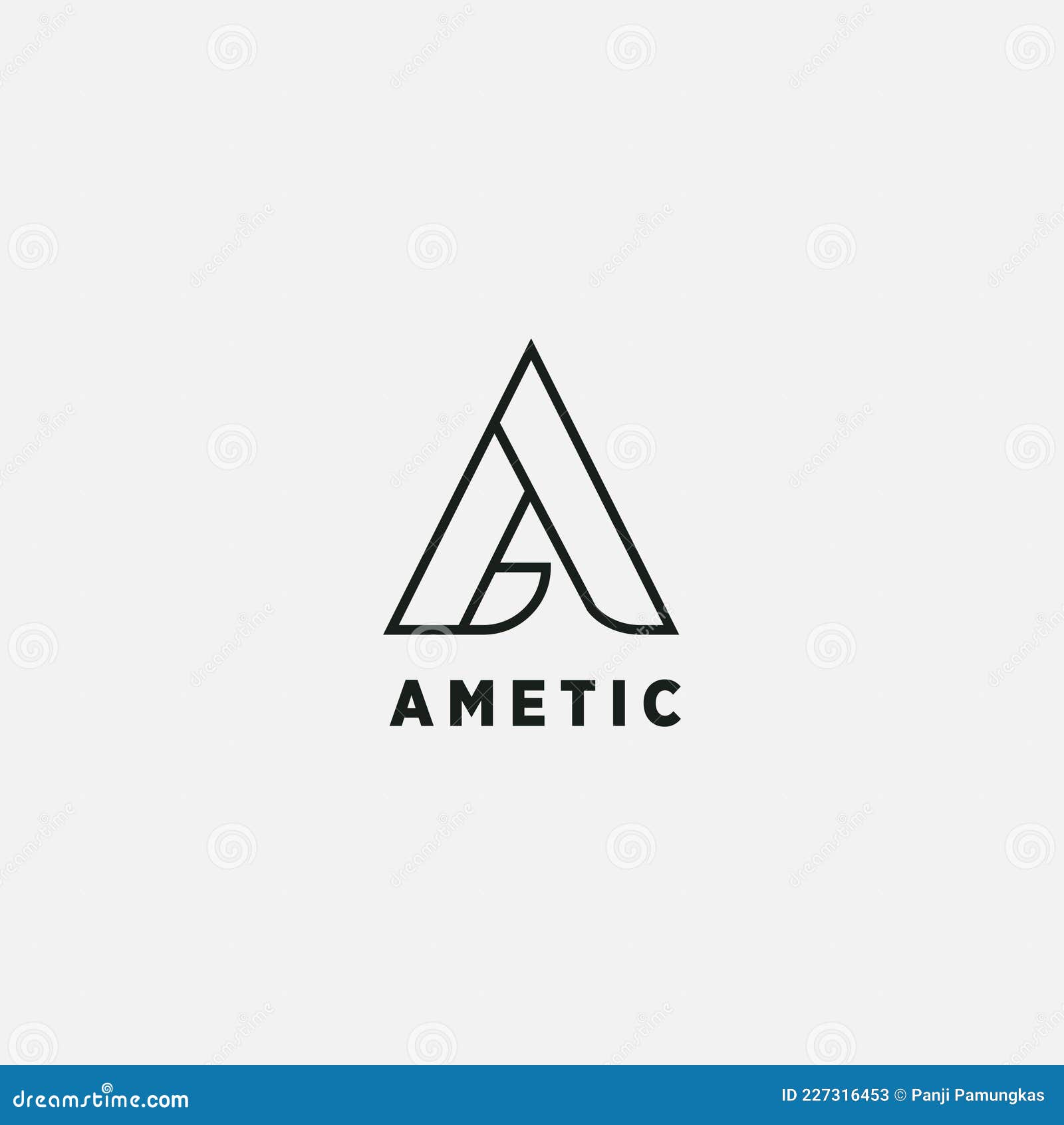 Abstract Letter a Triangle Shape Logo Design Template Stock ...