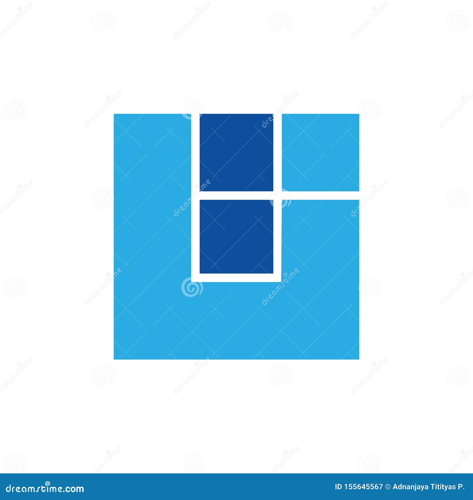 Abstract Letter Ui Square Simple Colorful Logo Vector Stock Vector ...