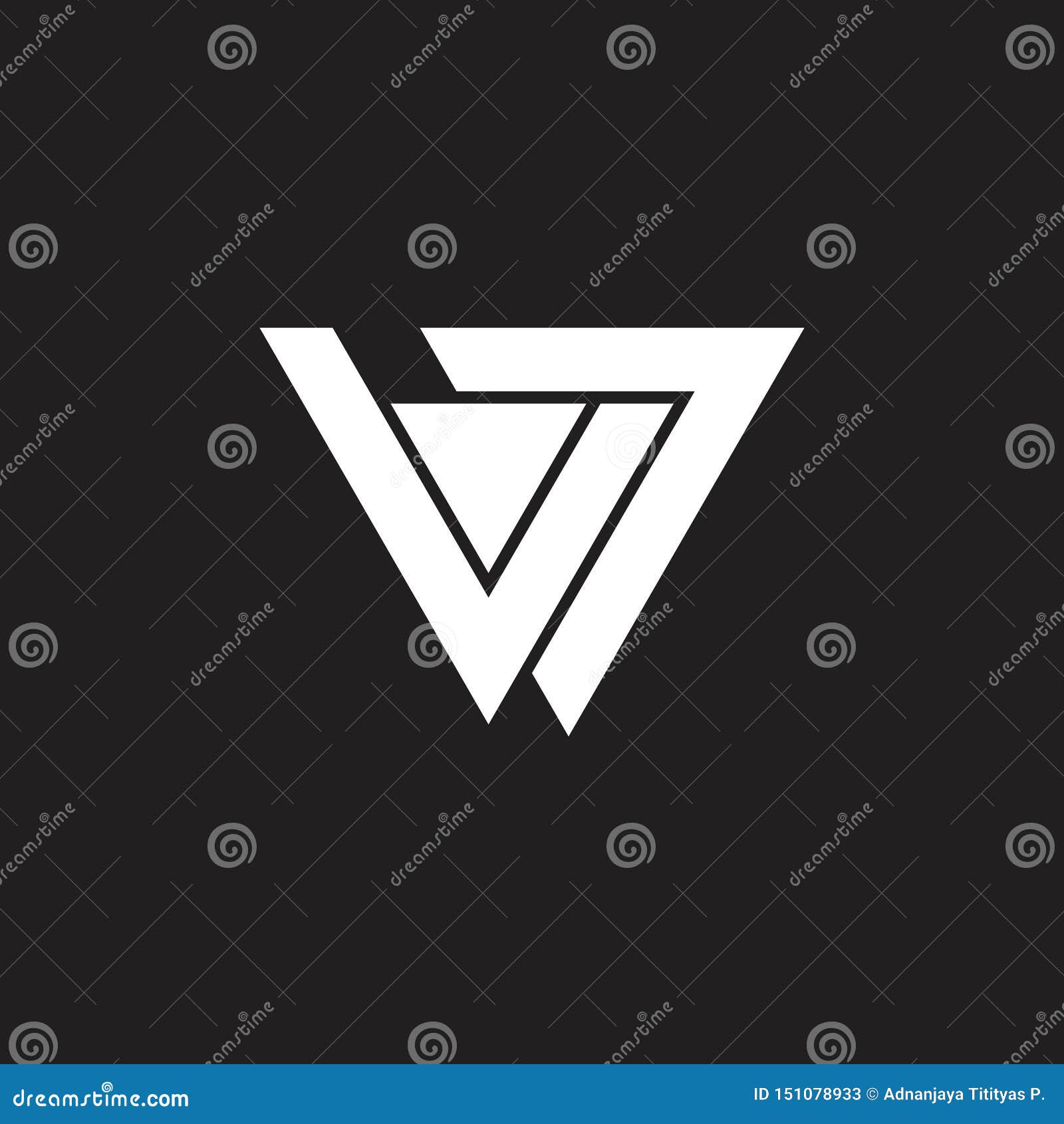 Abstract Letter V7 Geometric Logo Vector Stock Vector - Illustration of ...