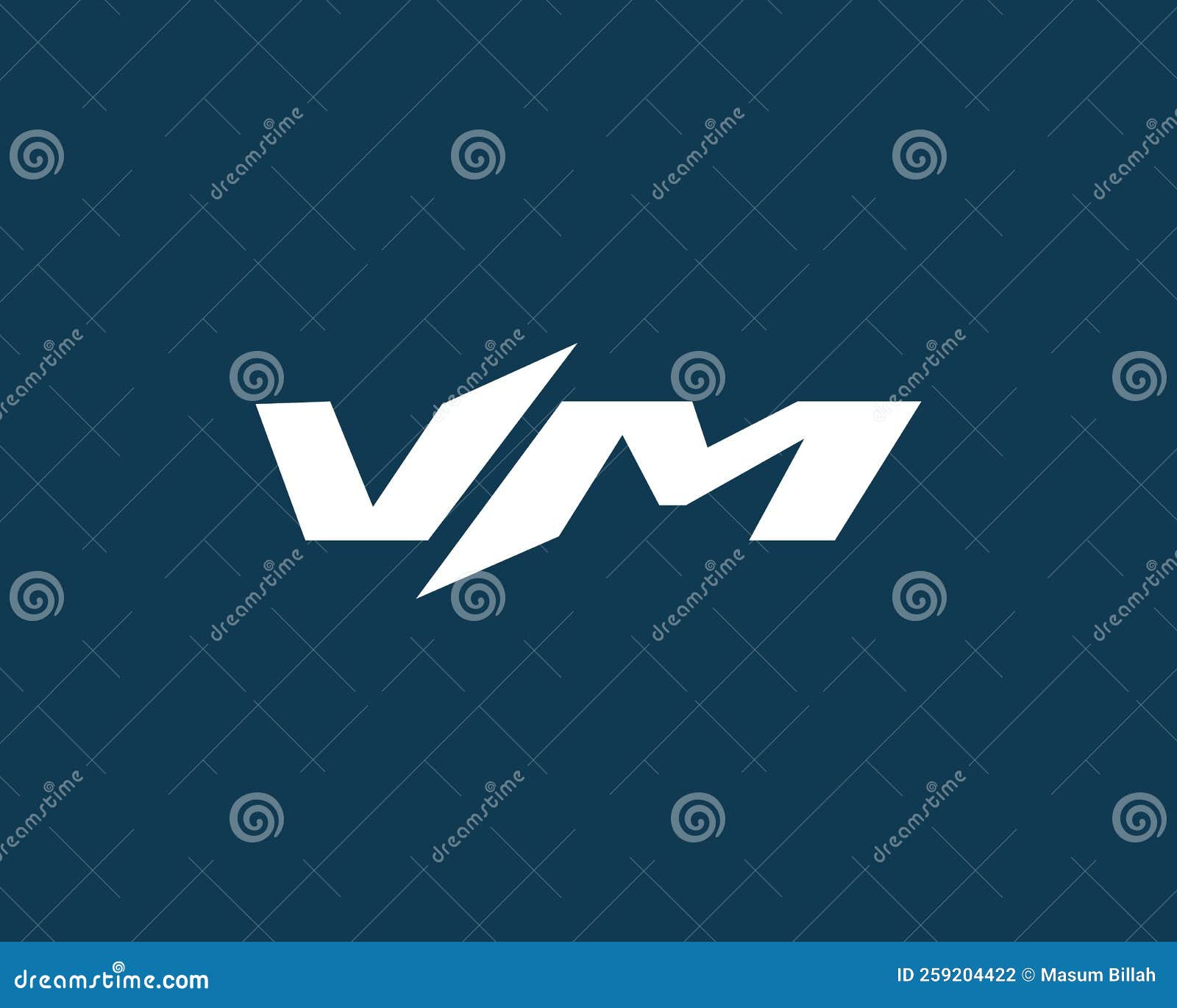 Abstract Letter VM Creative Logo Designs Template. Stock Vector ...