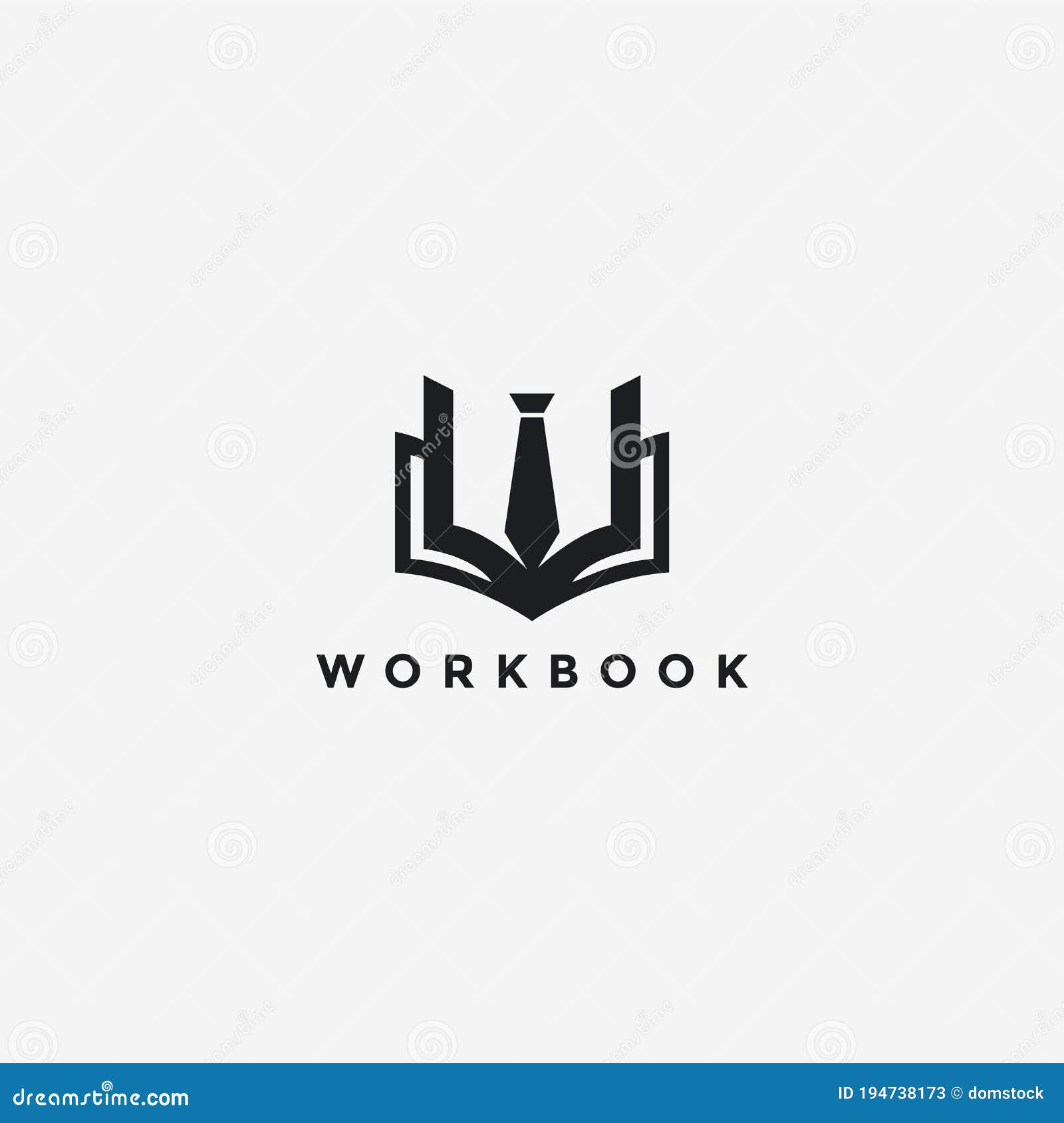 Abstract Letter W and Book for Workbook Logo Icon Vector Template Stock ...