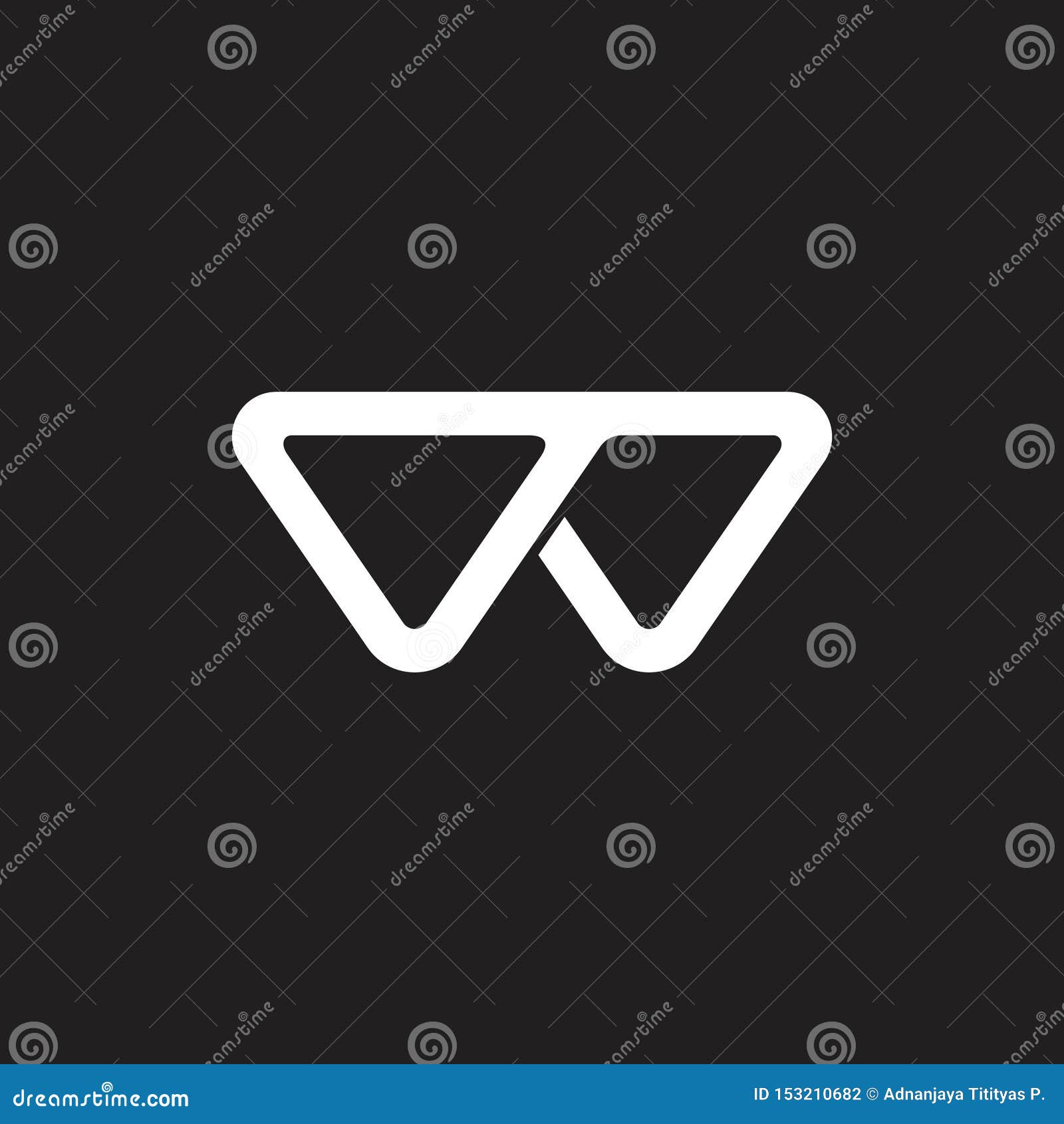 Abstract Letter W Simple Geometric Triangle Line Logo Vector Stock ...